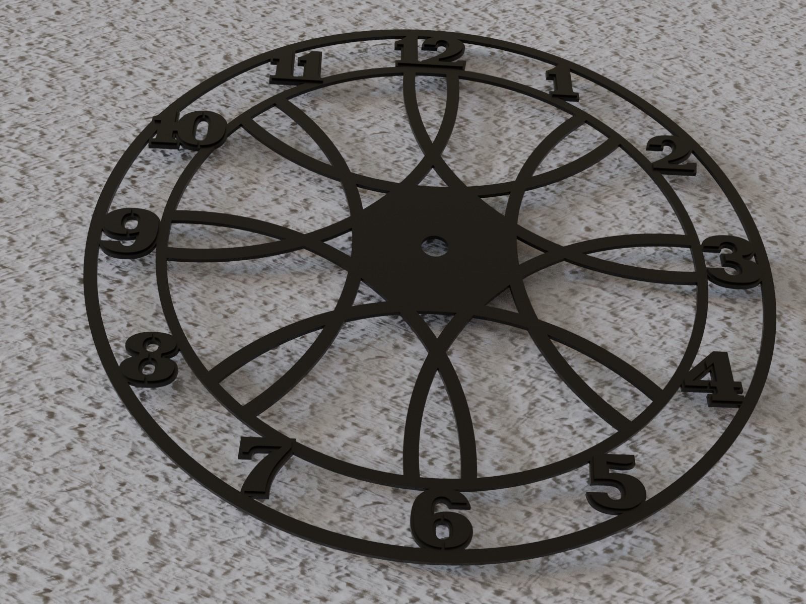 shape 2 wall clock 3D model 3D printable | CGTrader
