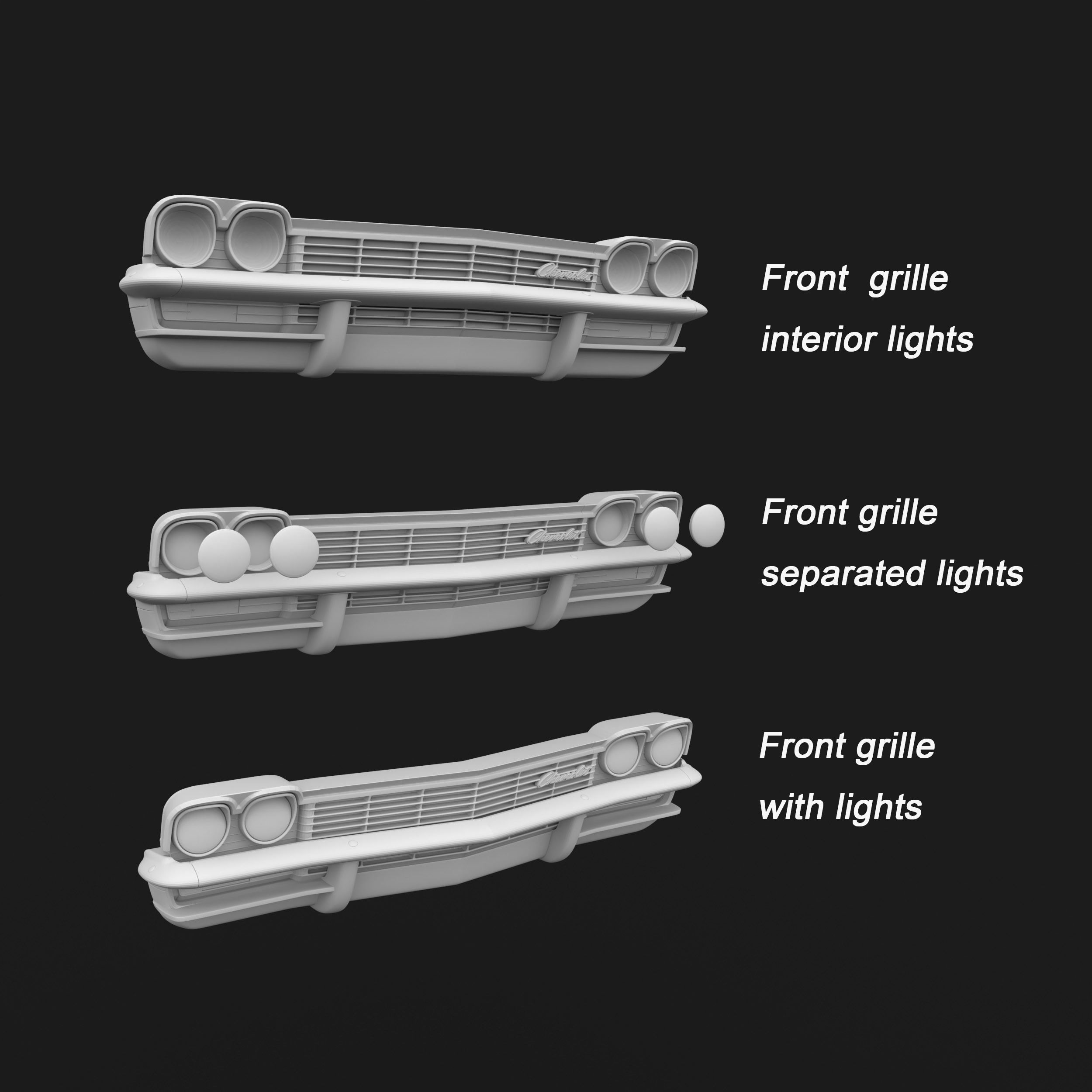 Chevrolet Impala 1965 Ready to Print STL Files 3D model 3D printable ...
