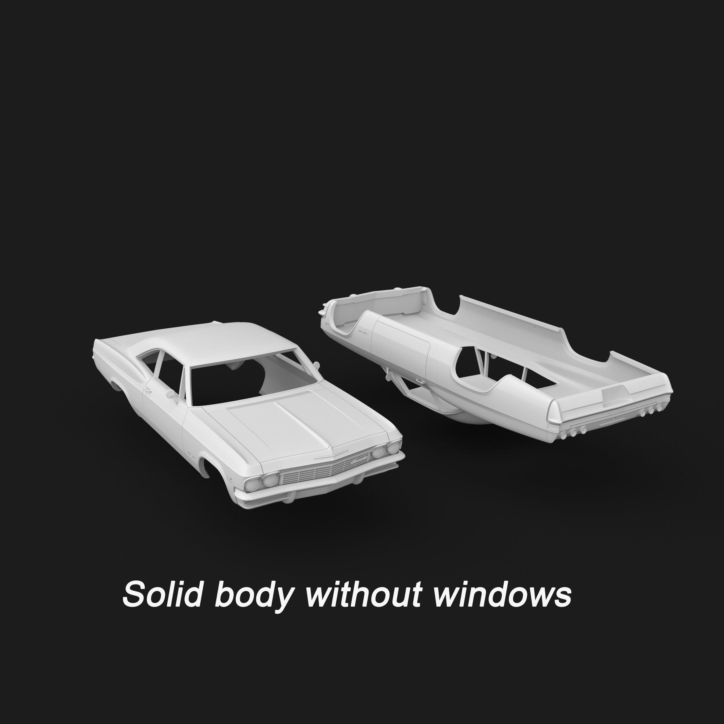 Chevrolet Impala 1965 Ready to Print STL Files 3D model 3D printable ...