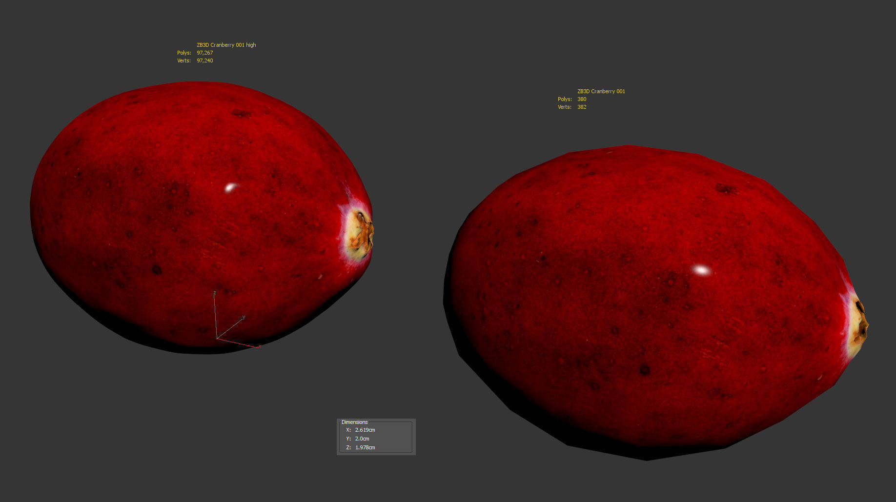 Cranberry 001 3D model | CGTrader