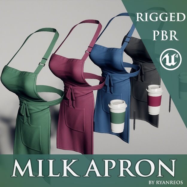 Milk Apron - Game Ready free VR / AR / low-poly 3D model | CGTrader