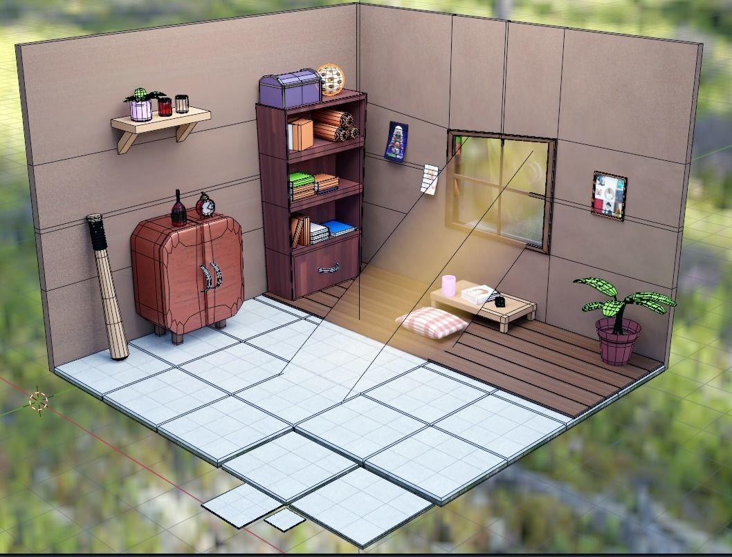 Mobile Game Room Level Design free VR / AR / low-poly 3D model | CGTrader