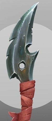 Stylized Knife 3D model 3D printable | CGTrader