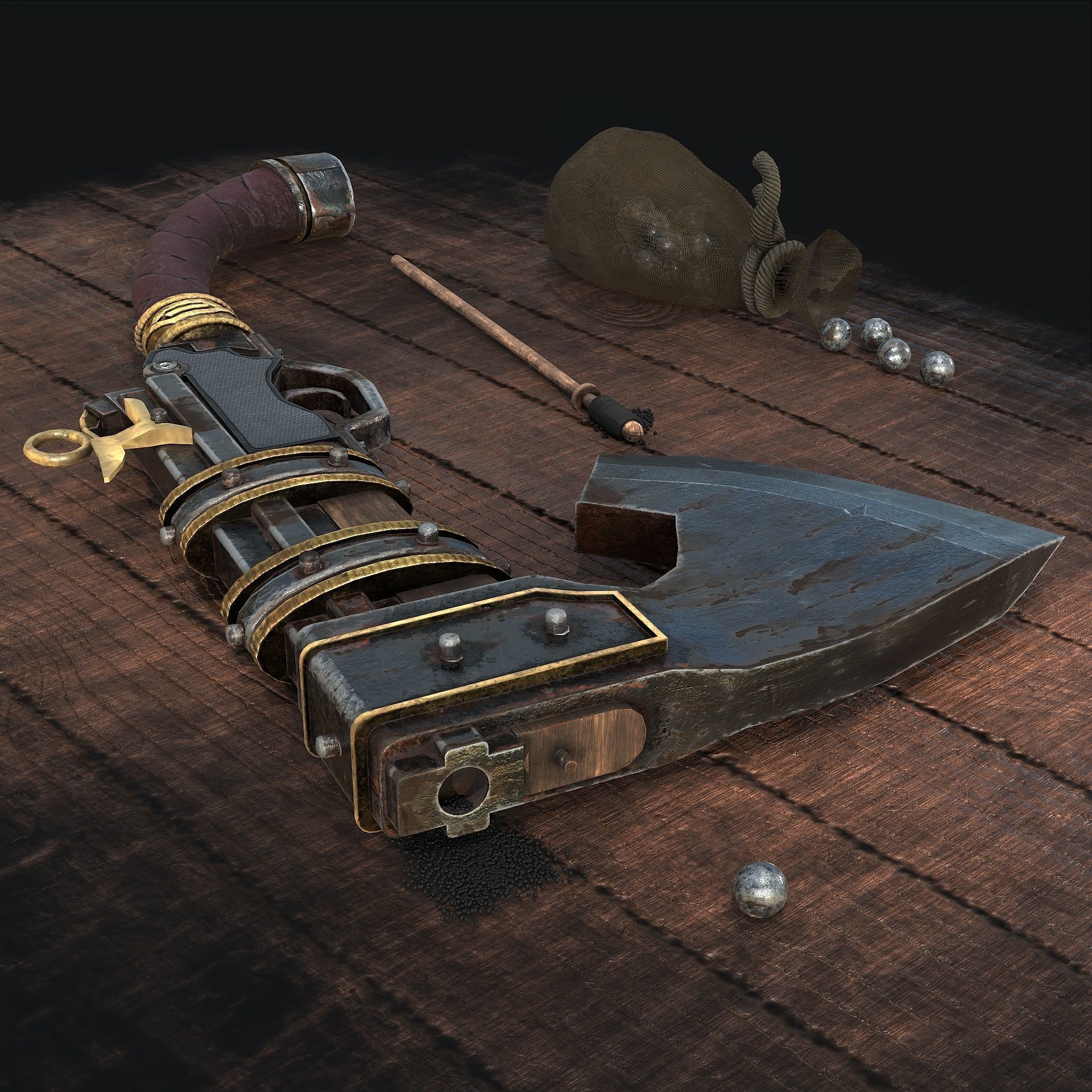 3D model AXEGUN V2 VR / AR / low-poly | CGTrader