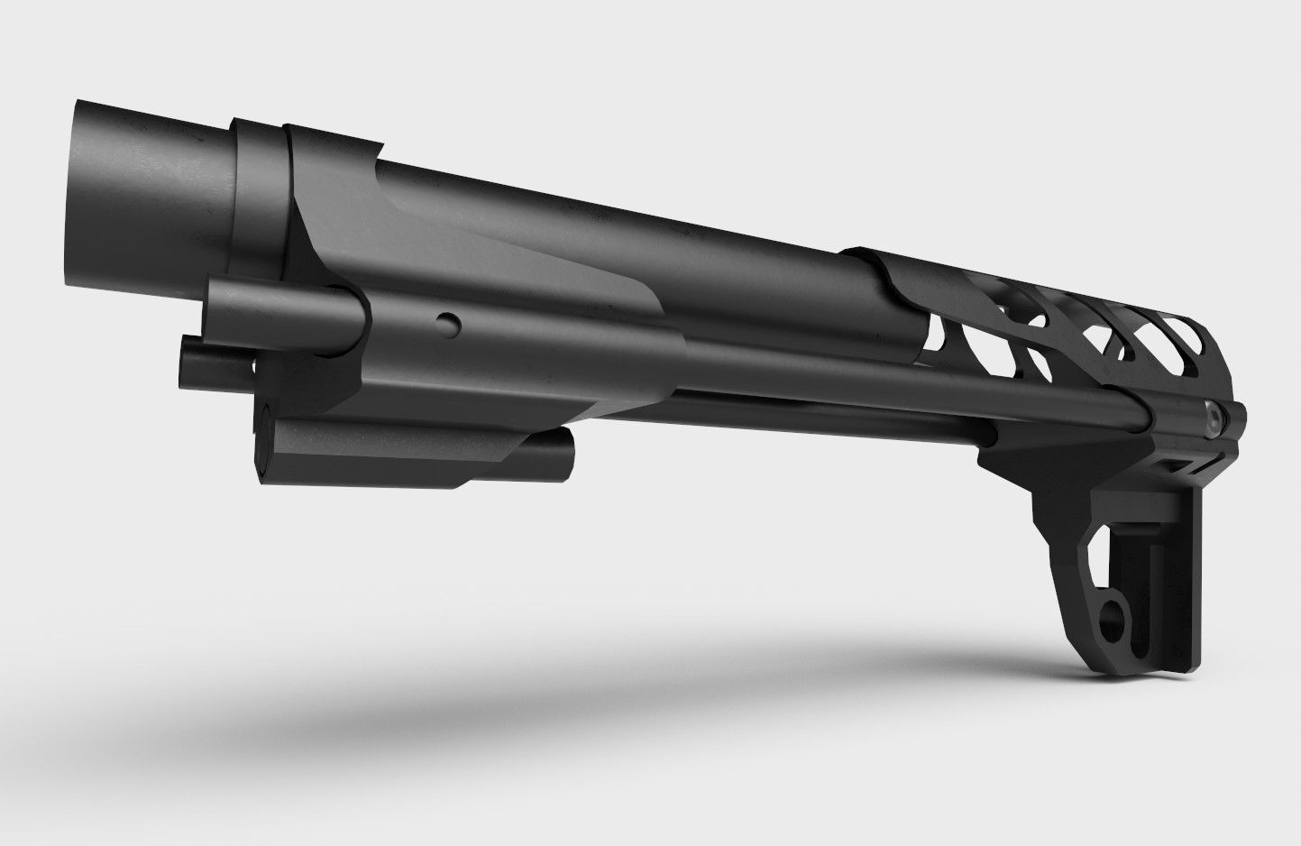 3D model Odin Works Close Quarters PDW Rifle Stock VR / AR / low-poly ...