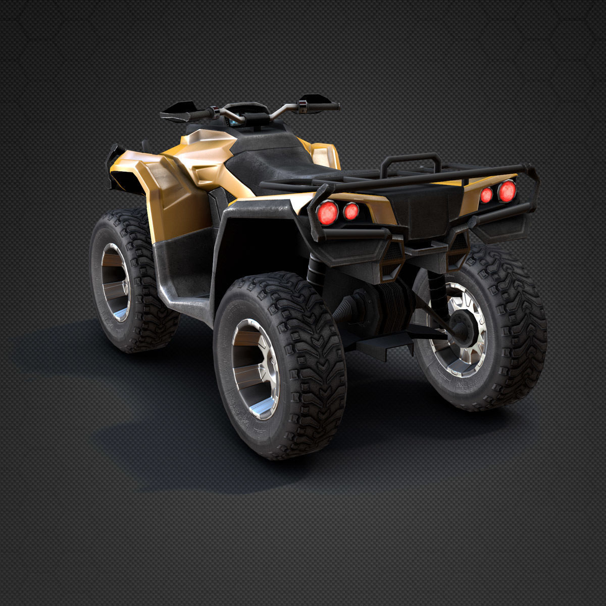 3D model ATV Four-Wheeler Vehicle Low-Poly VR / AR / low-poly | CGTrader