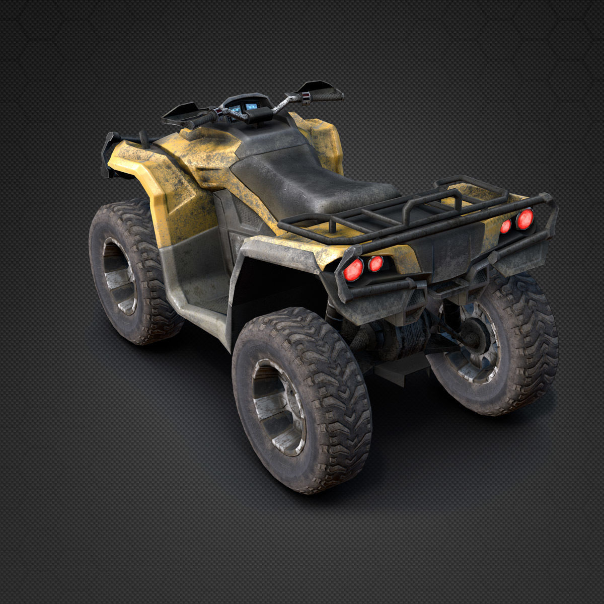3D model ATV Four-Wheeler Vehicle Low-Poly VR / AR / low-poly | CGTrader