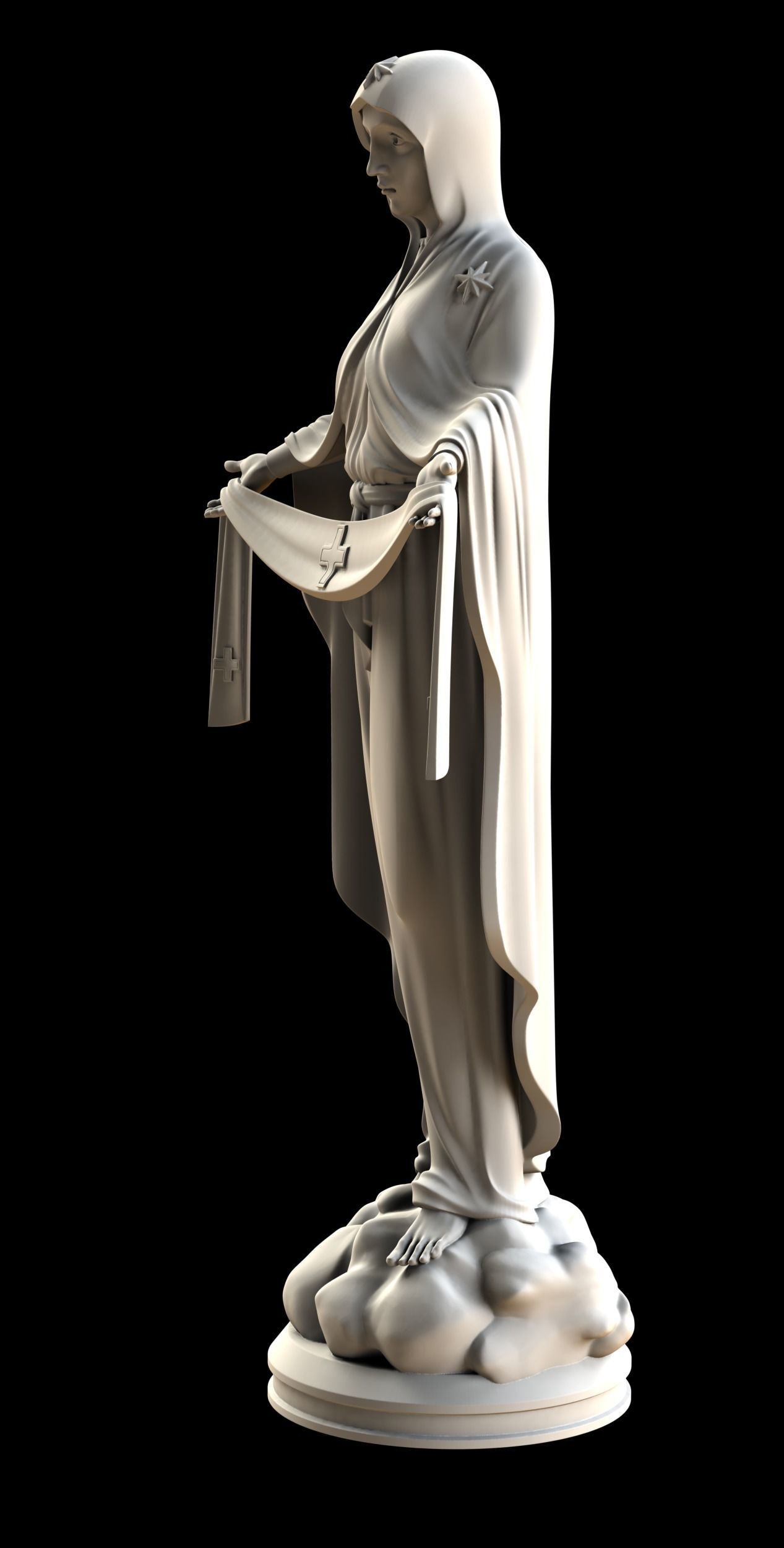 statue of Our Lady of the Intercession 3D model 3D printable | CGTrader