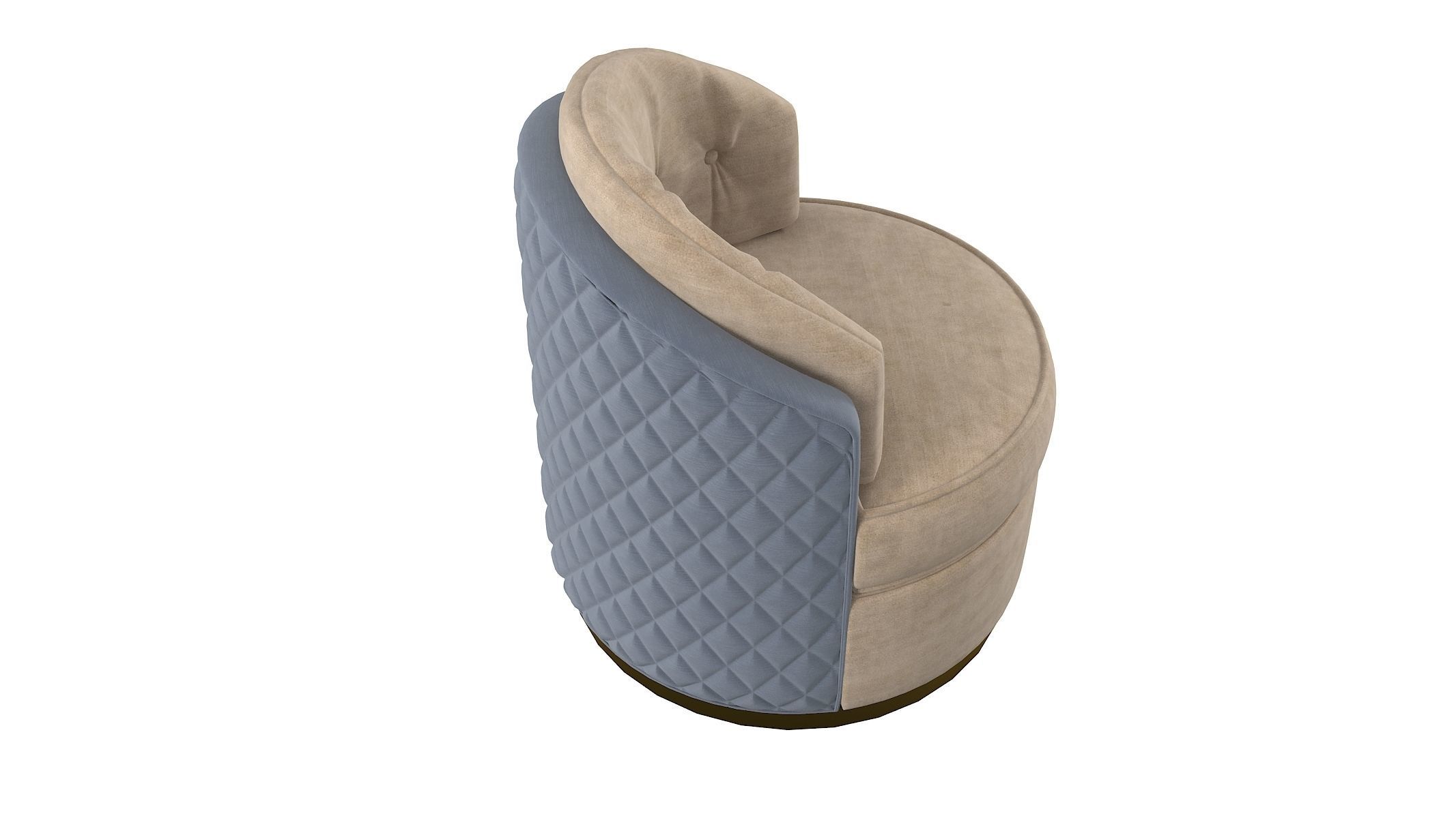 Luxxu round tufted small round chair 3D model | CGTrader