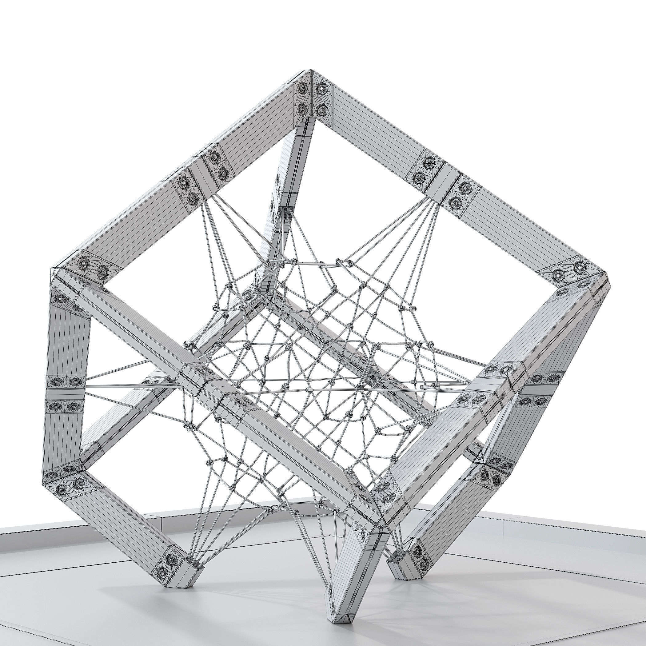 Children play rope complex Cube 3D model | CGTrader