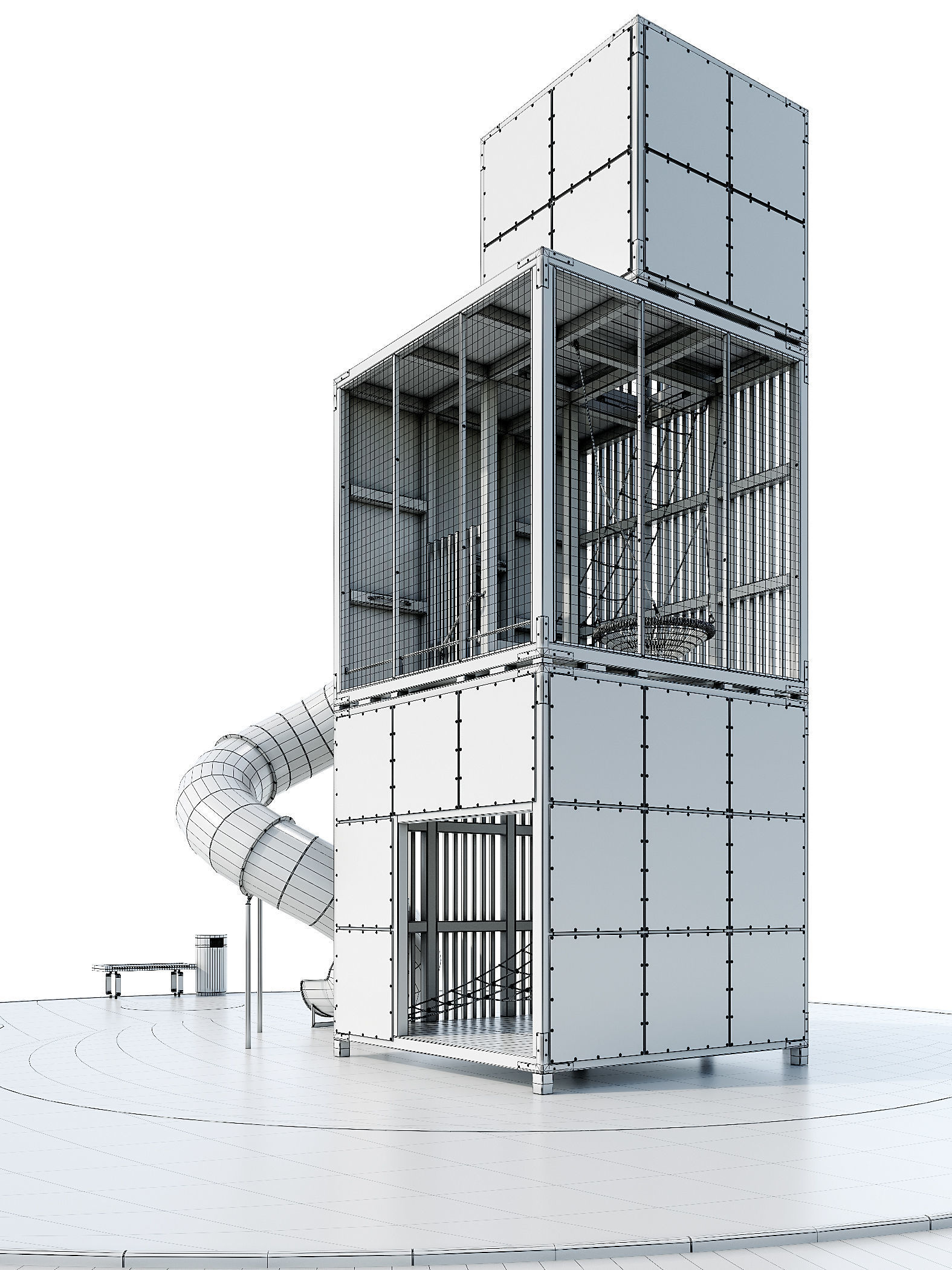 Children play complex Tower 3D model | CGTrader