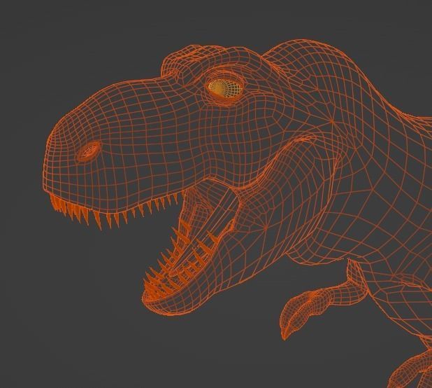 Tyrannosaurus Rex Model - texture painted with bump 3D model | CGTrader