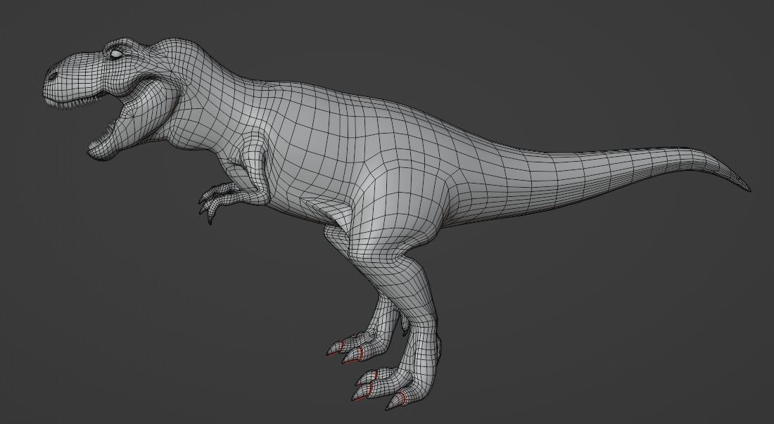 Tyrannosaurus Rex Model - texture painted with bump 3D model | CGTrader