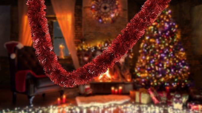 3D animated Christmas Tinsel 3D model animated | CGTrader