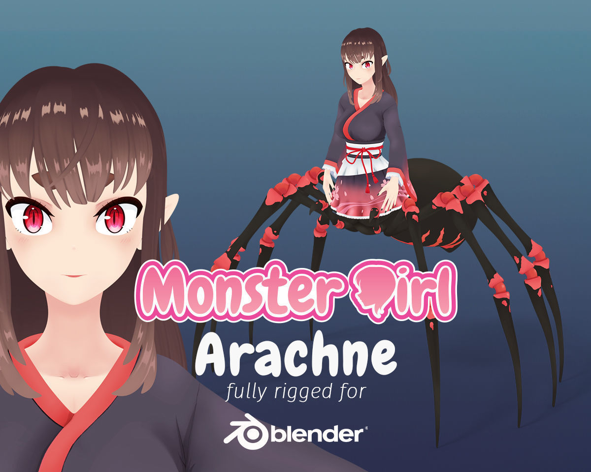 3D model Monster Girl Arachne VR / AR / low-poly | CGTrader