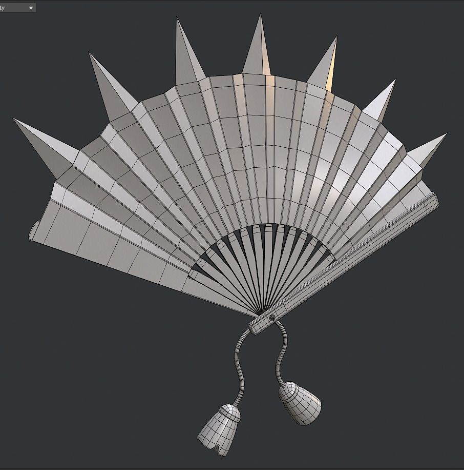 3D model Stylized Japanese War Fan Pbr VR / AR / low-poly | CGTrader