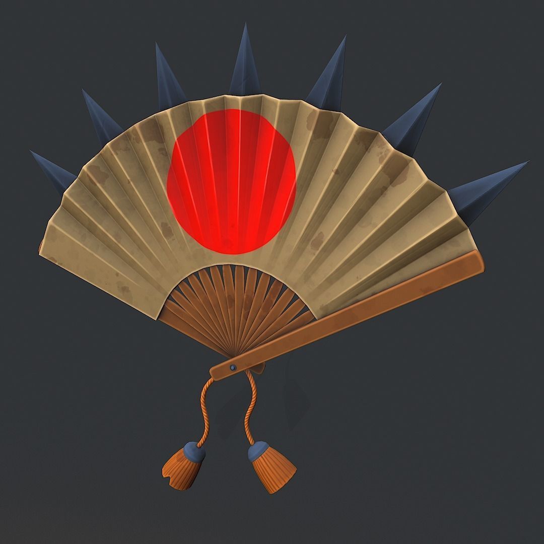 3D model Stylized Japanese War Fan Pbr VR / AR / low-poly | CGTrader