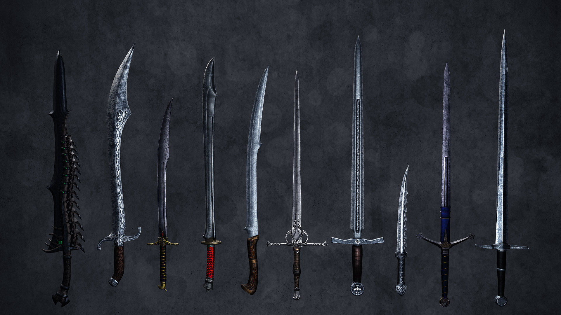 3D model 30 Fantasy Sword Models For Games with Textures VR / AR / low ...