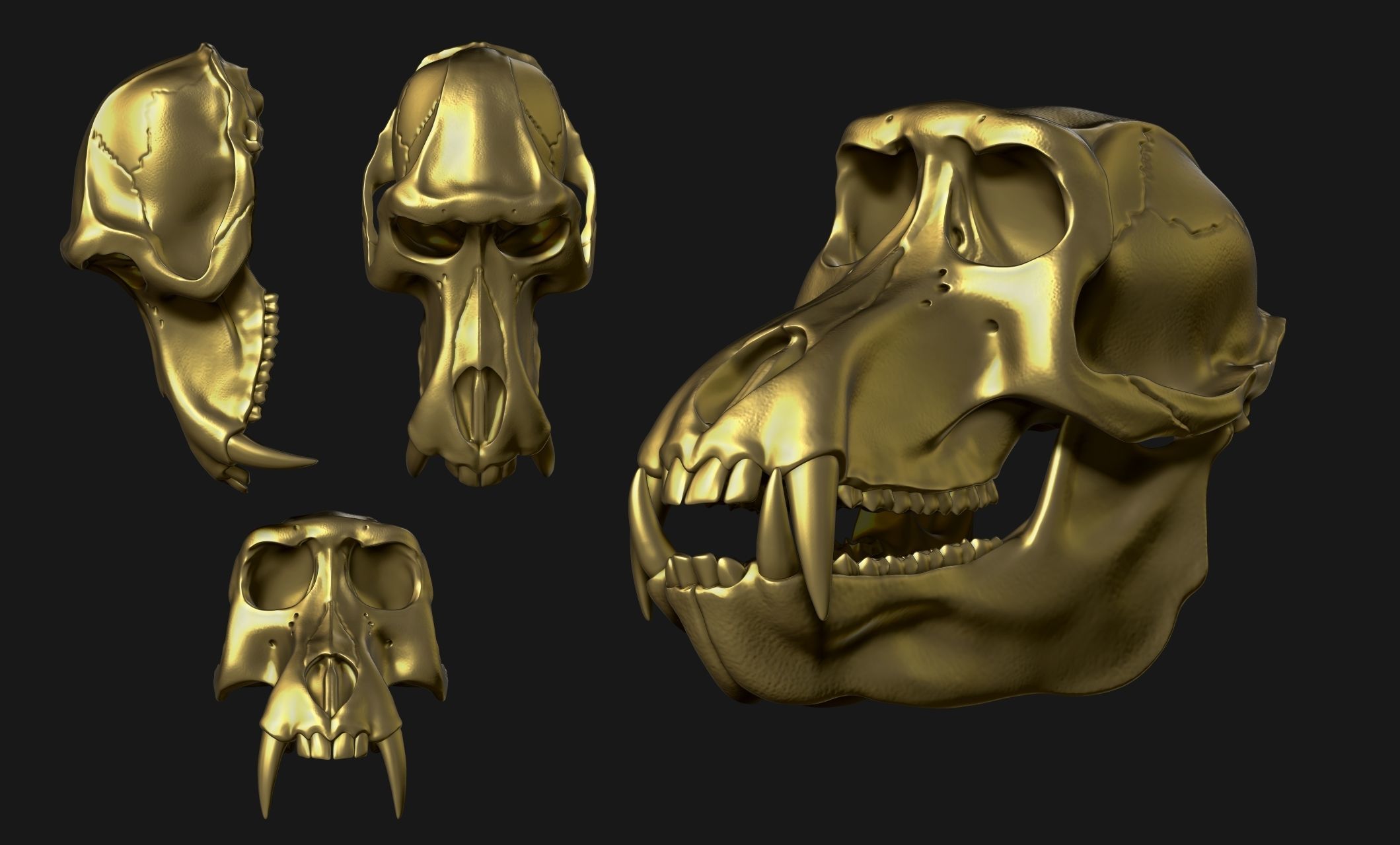 Baboon Skull CNC and 3D model 3D printable | CGTrader
