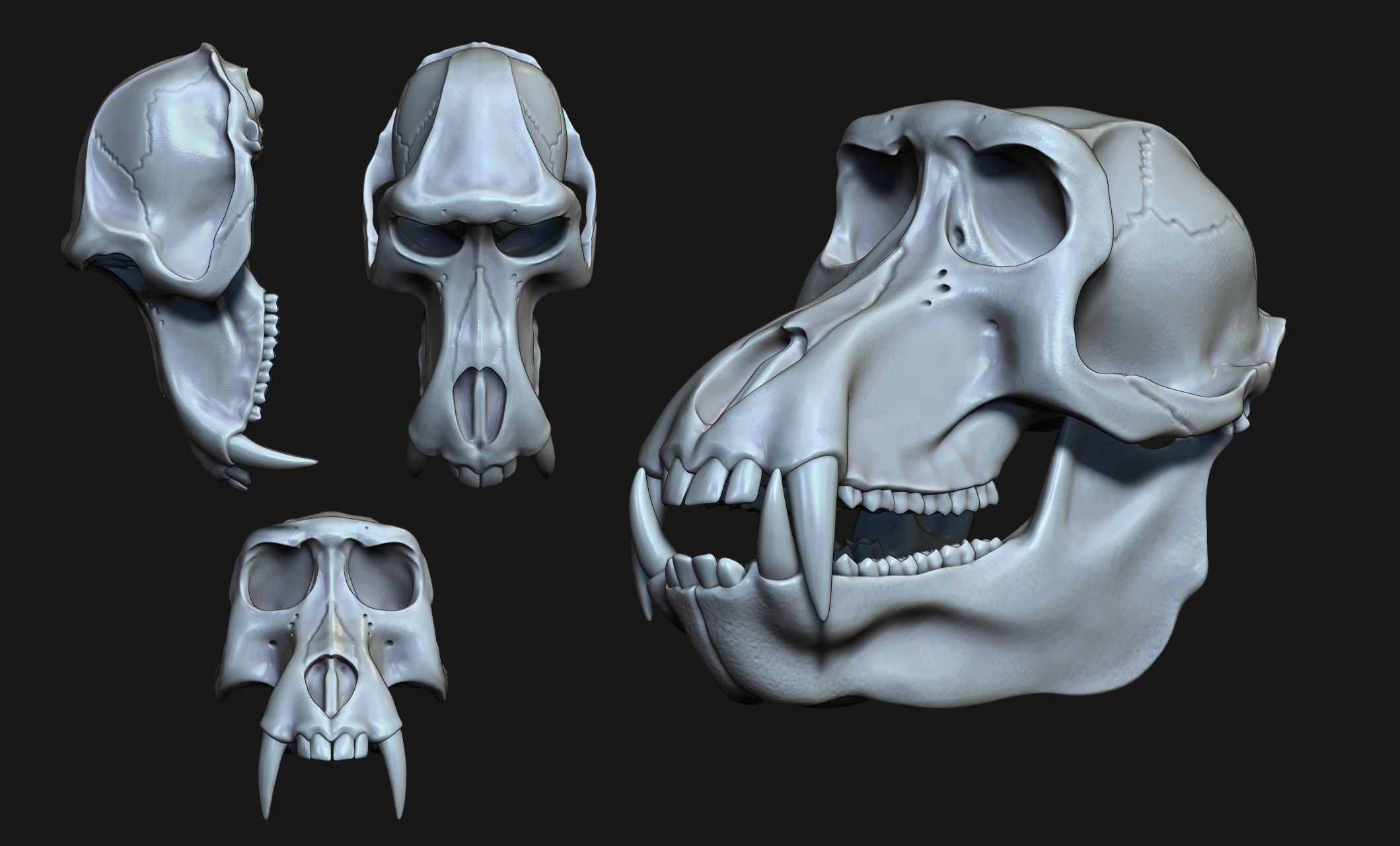 Baboon Skull CNC and 3D model 3D printable | CGTrader