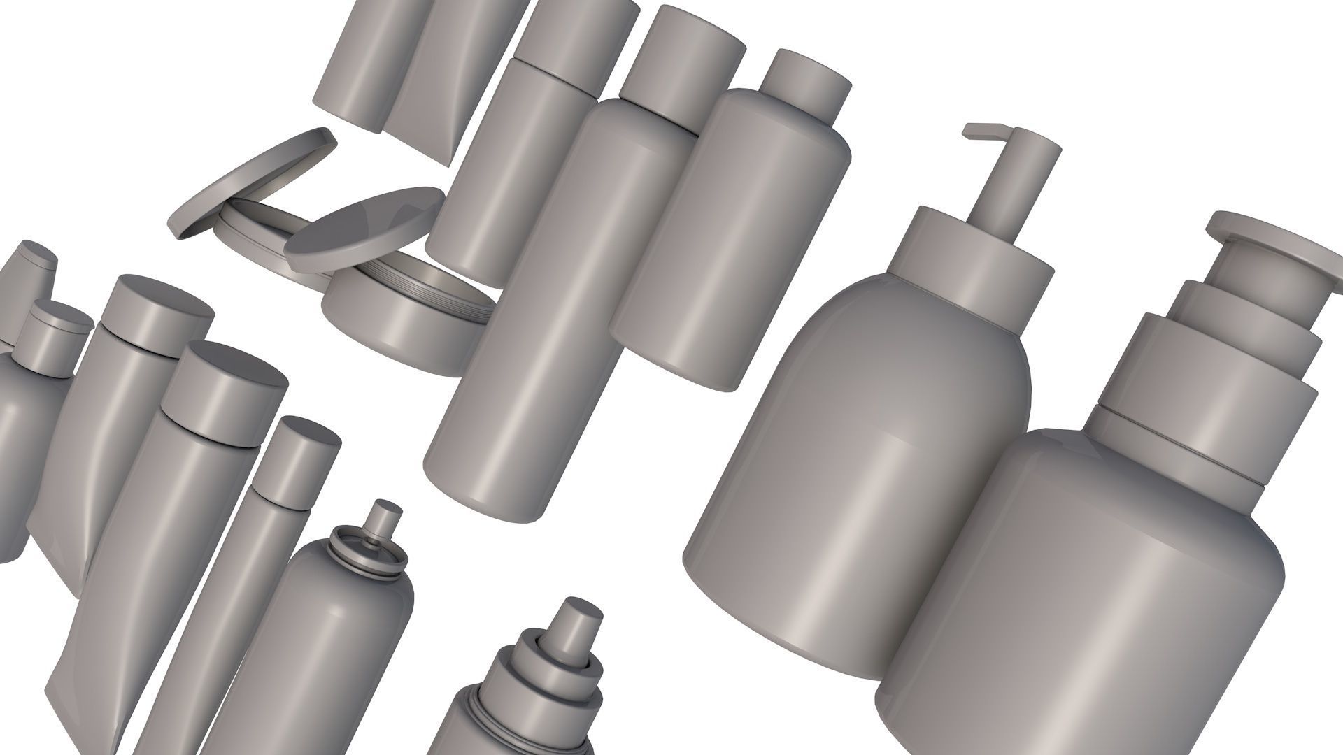 Cosmetic containers 3D model | CGTrader