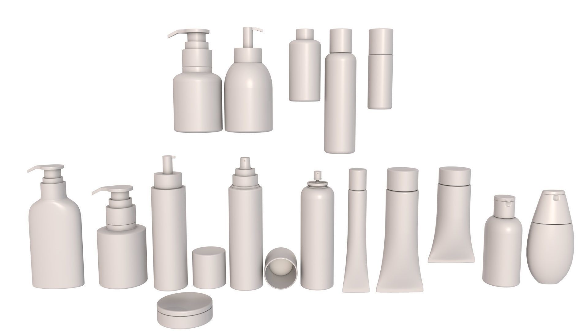 Cosmetic containers 3D model | CGTrader