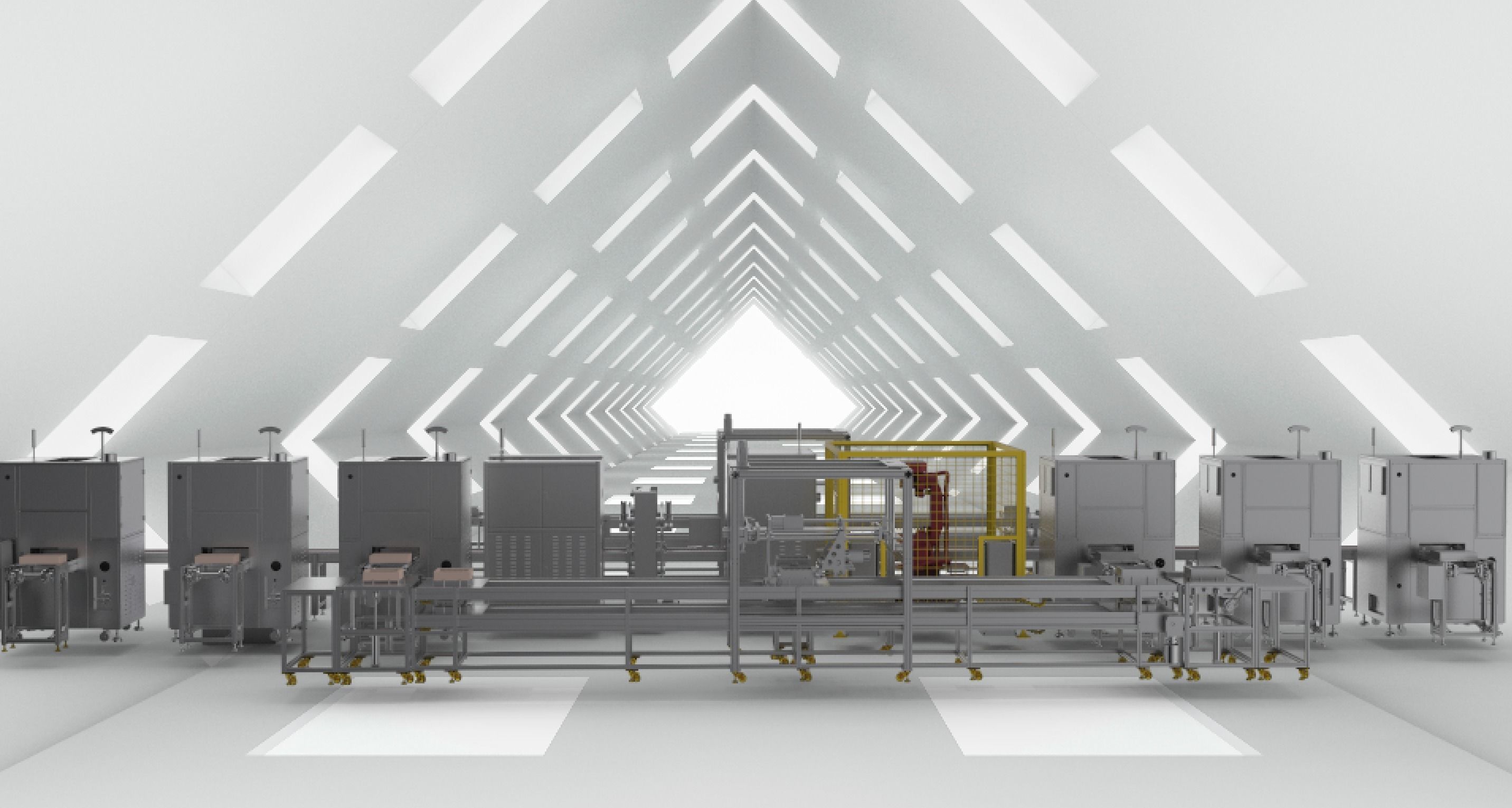 Battery laser welding machine production line 3D model | CGTrader