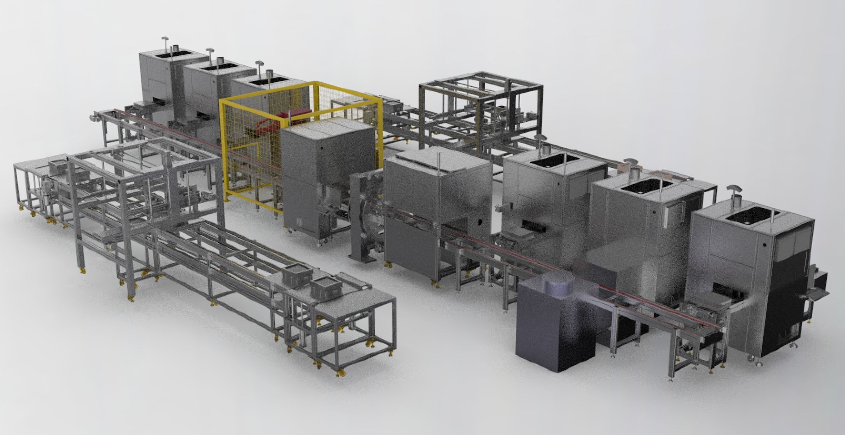 Battery laser welding machine production line 3D model | CGTrader