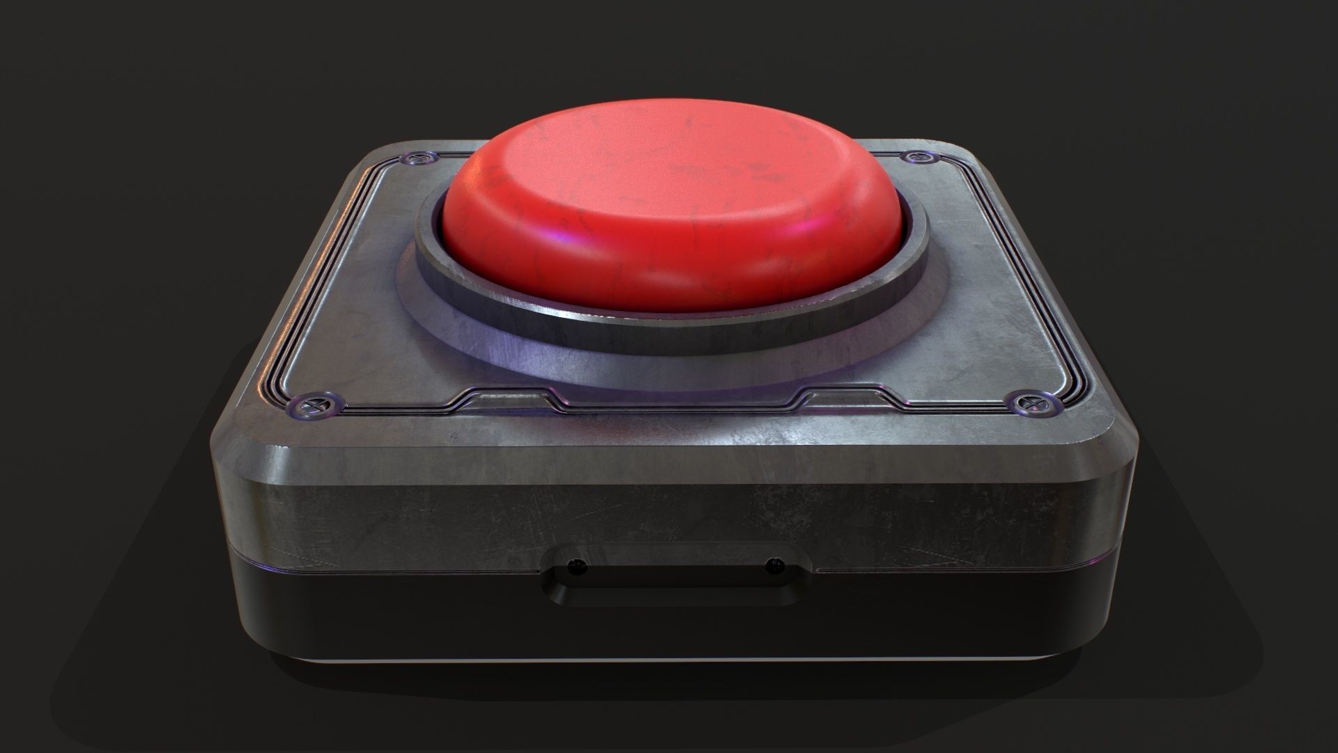Sci Fi Red Button 3D model | CGTrader