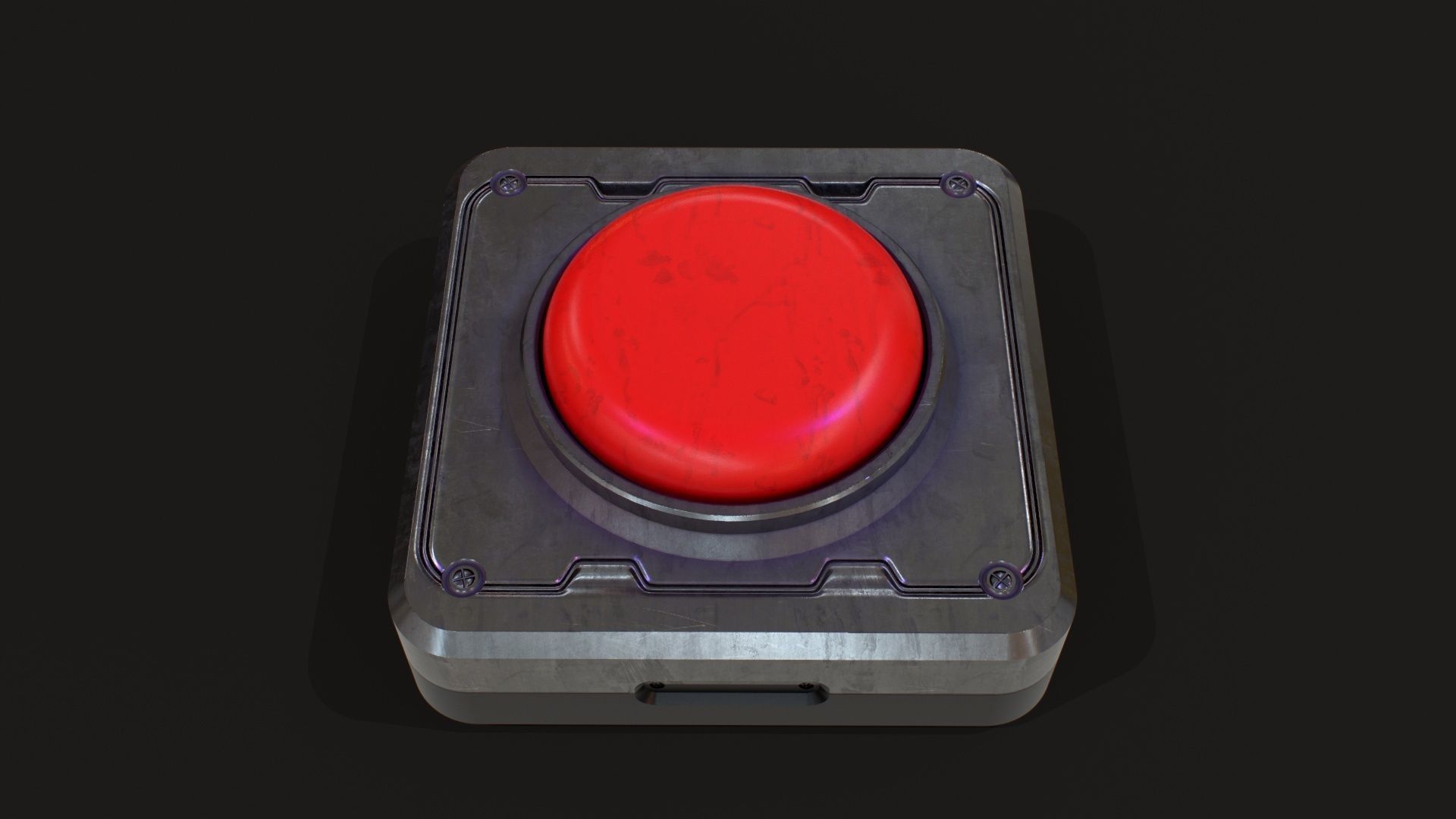 Sci Fi Red Button 3D model | CGTrader