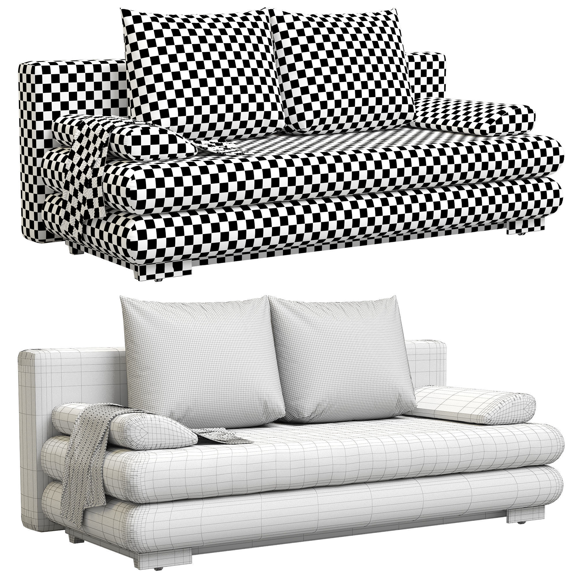 Leni Leny Velvet Sofa 3D model | CGTrader