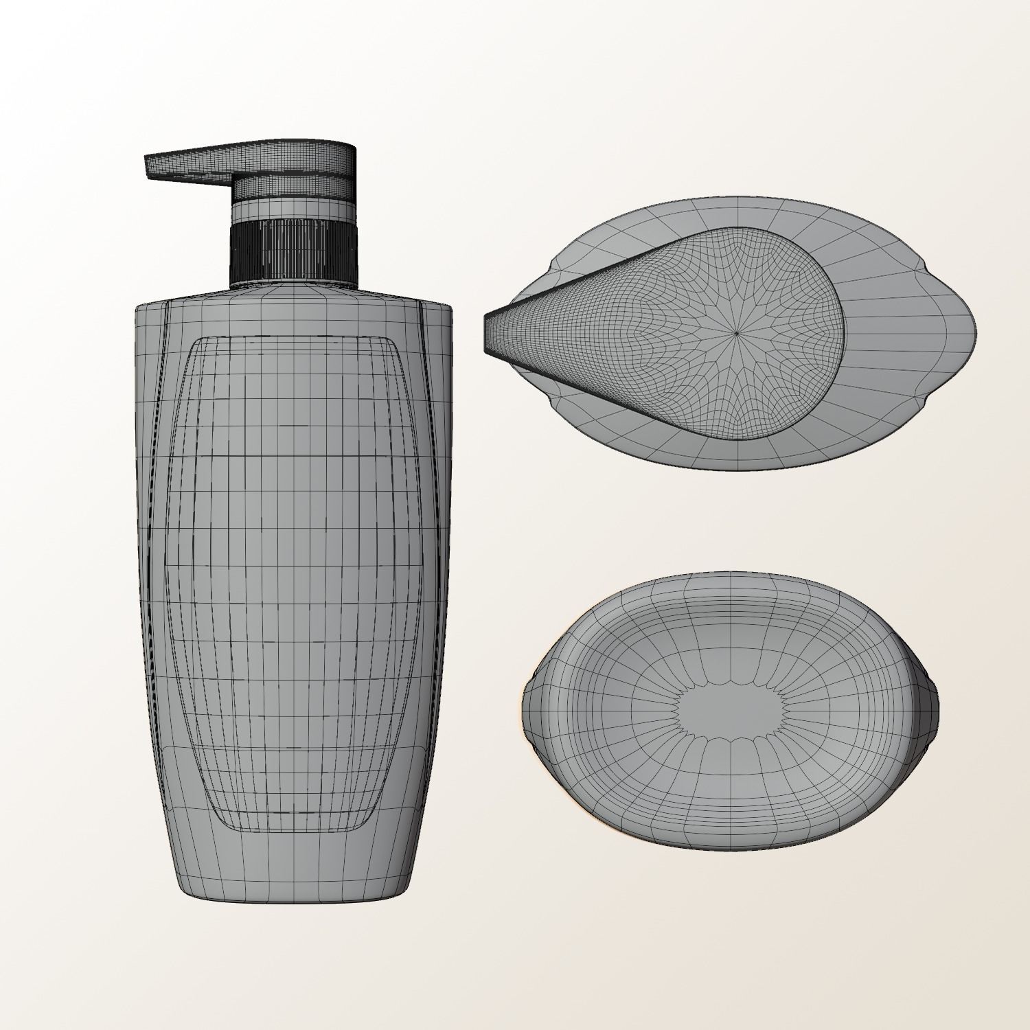 Loreal Shampoo Bump Bottle 450ml Packaging Mockup 3D model | CGTrader