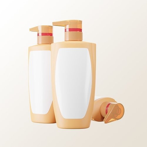 Loreal Shampoo Bump Bottle 450ml Packaging Mockup 3D model | CGTrader