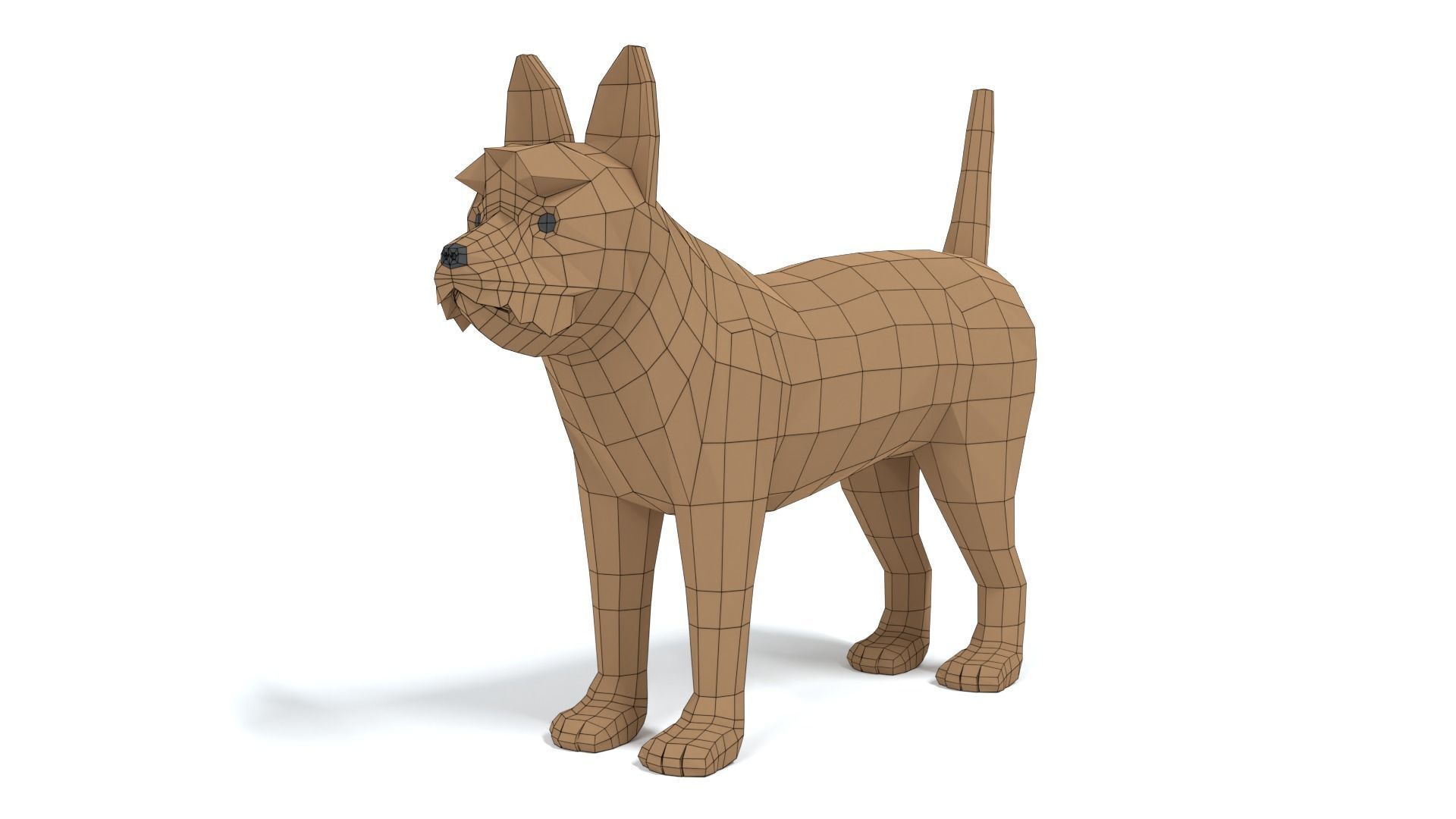 3D model Low Poly Cartoon Yorkshire Terrier Dog VR / AR / low-poly ...