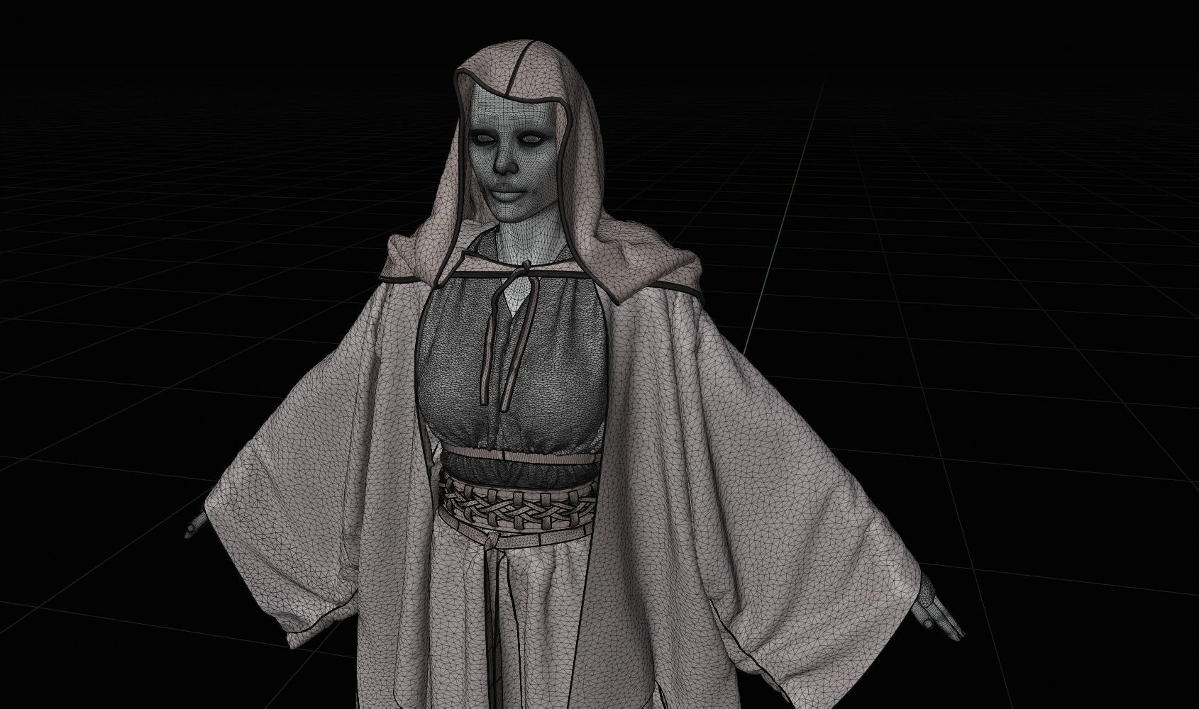 Autumn knitted mantle 3D model | CGTrader