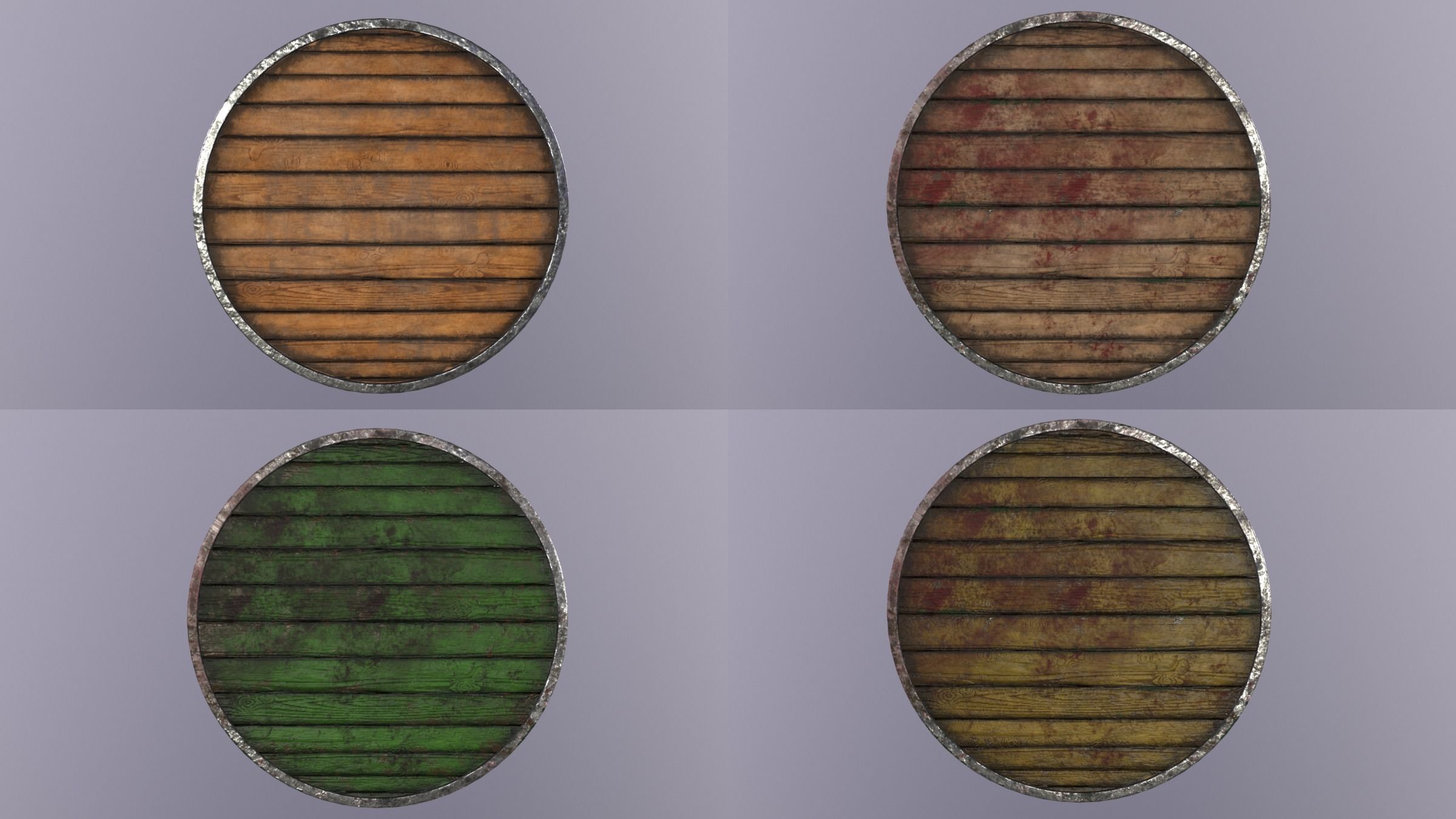 3D model Wooden round shield Without reinforcement VR / AR / low-poly ...