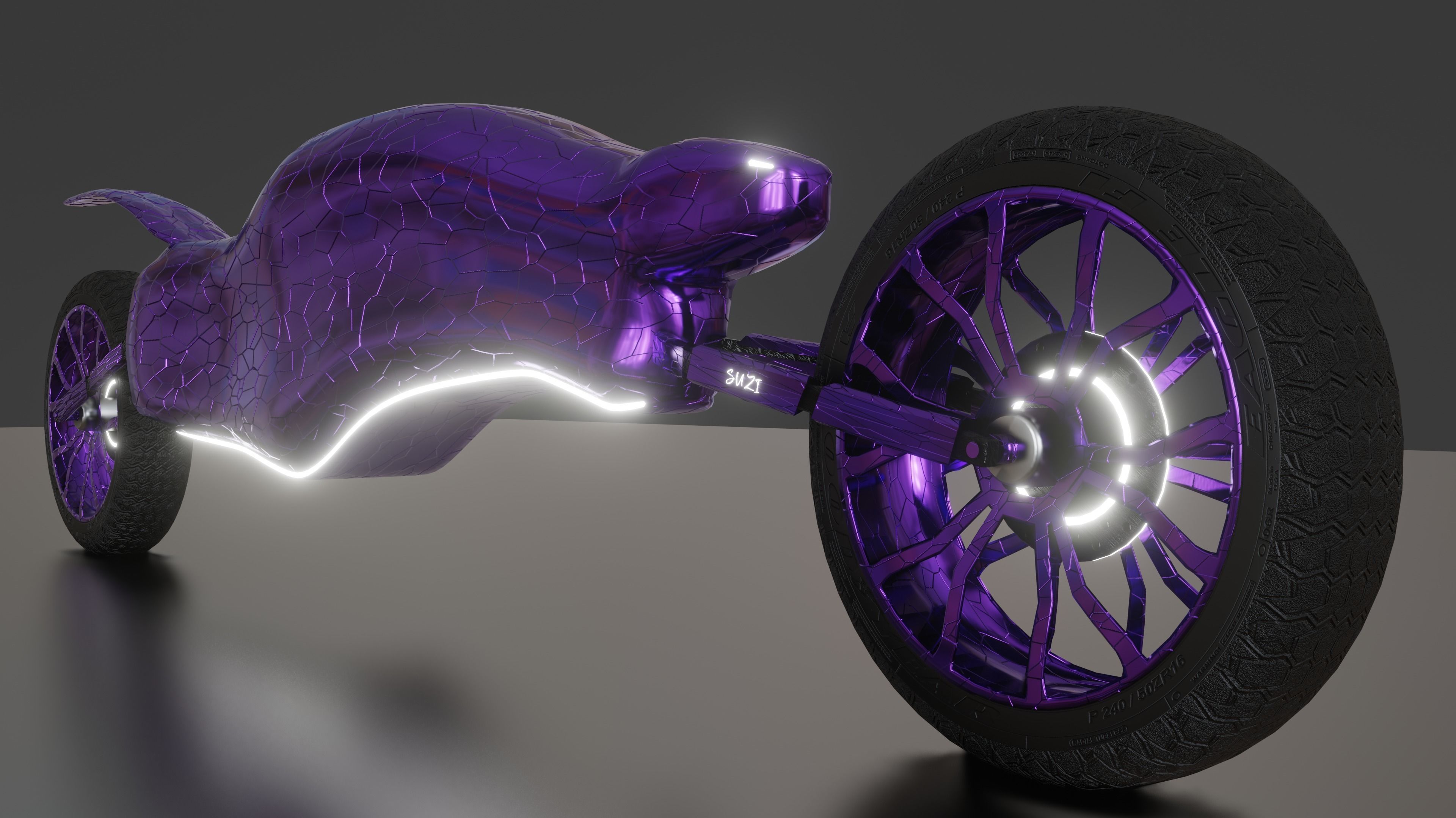 3D model Black Panther Unmanned Motorcycle VR / AR / low-poly | CGTrader