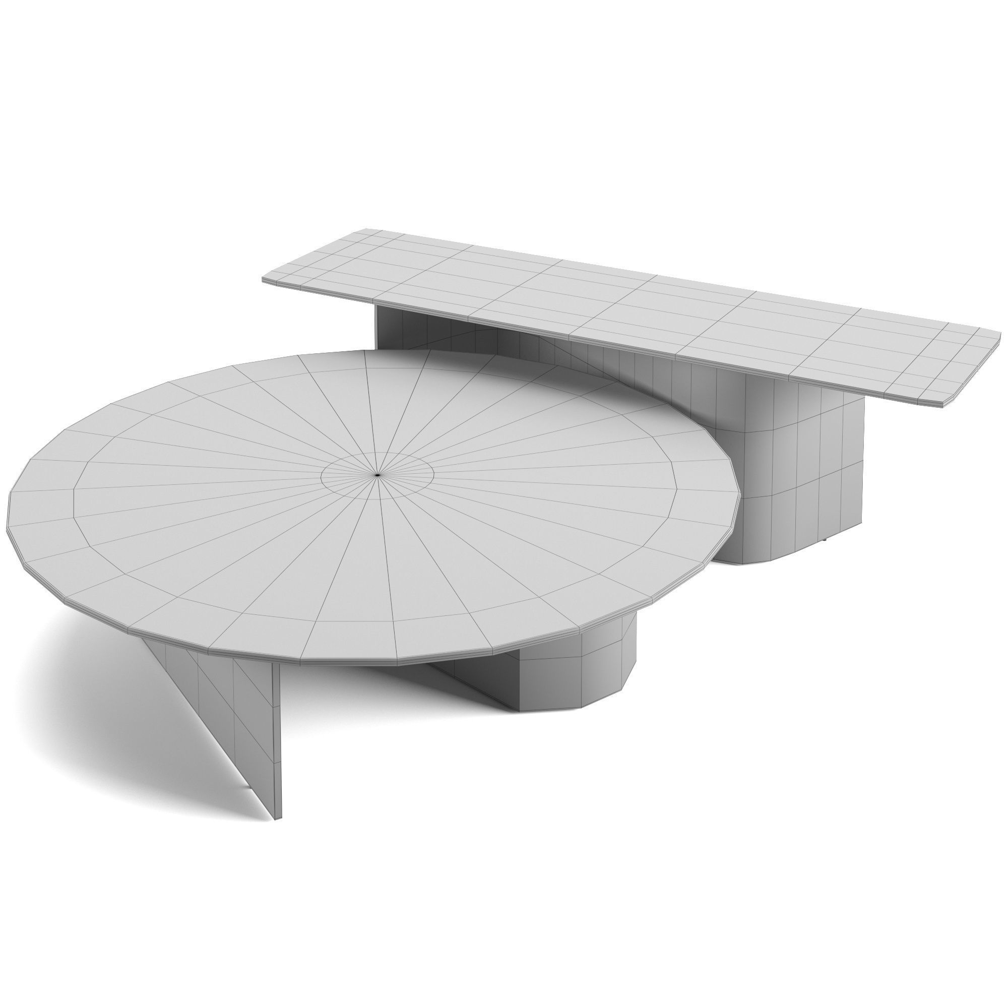 Minotti Bender coffee tables set 3D model | CGTrader