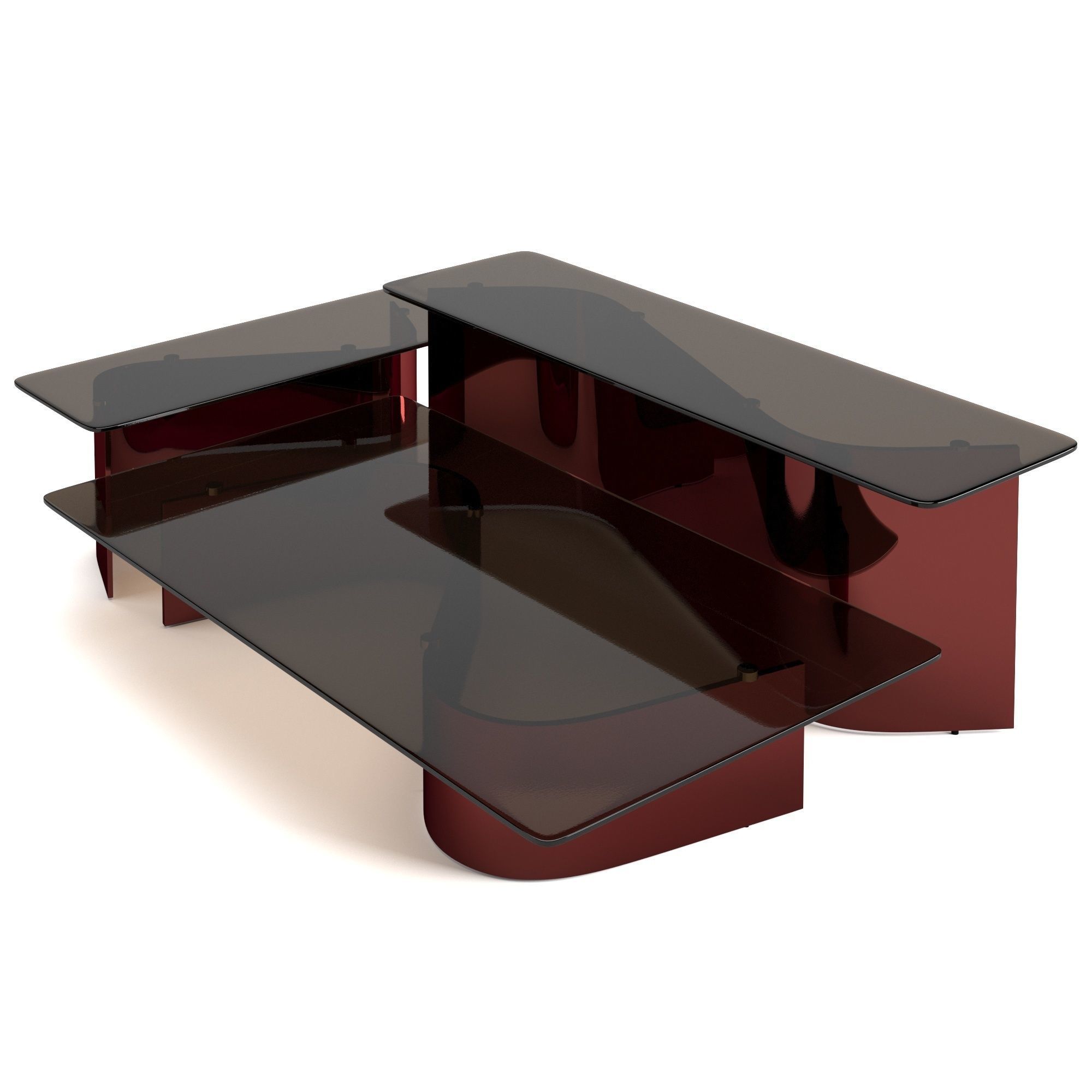 Minotti Bender coffee tables set 3D model | CGTrader