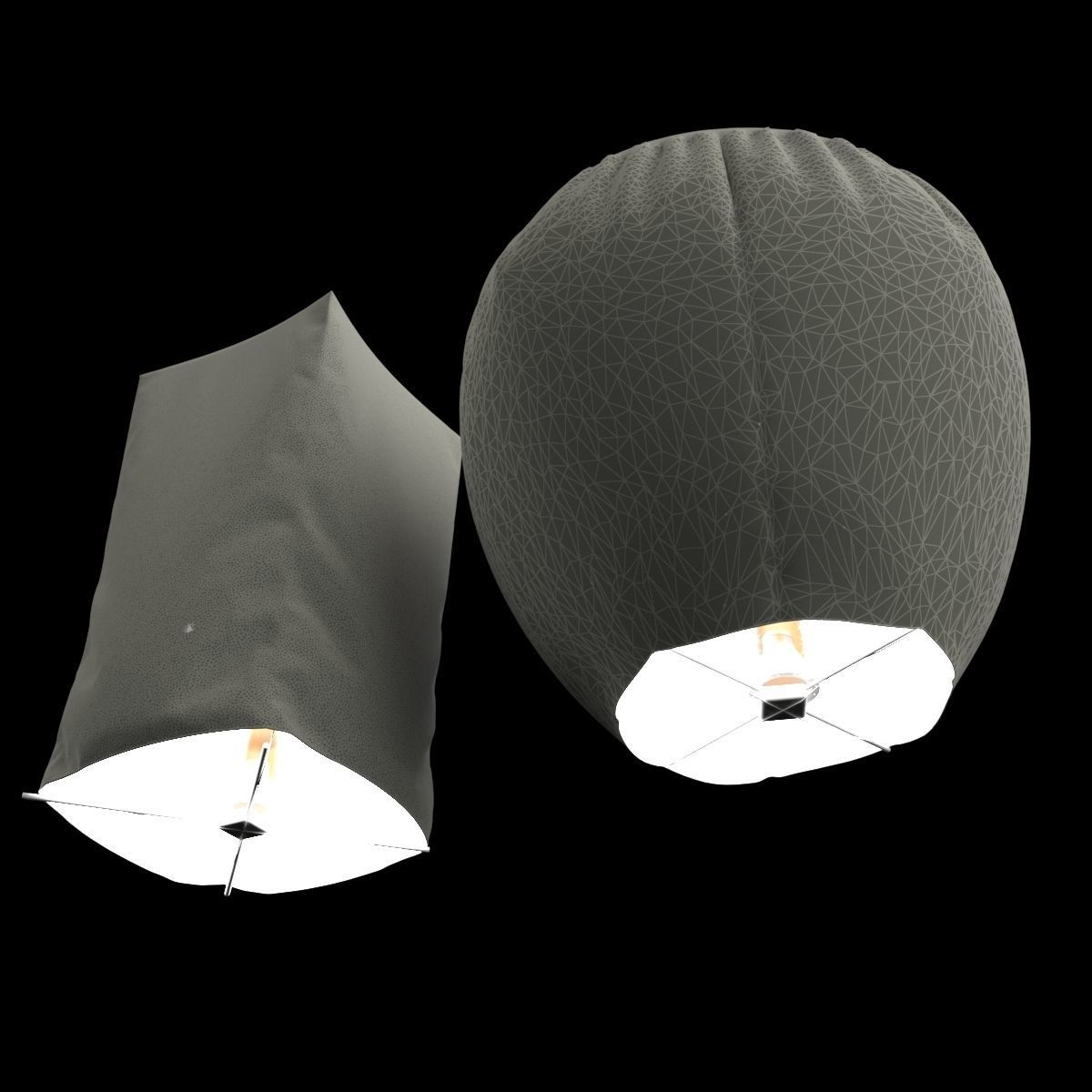 Chinese sky lantern 3D model | CGTrader