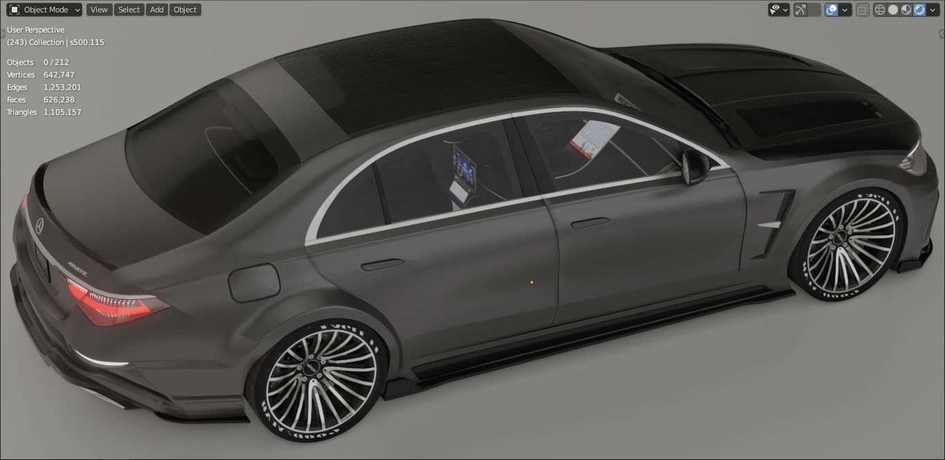 Mercedes Benz S500 Custom Bodykit 3D model | CGTrader