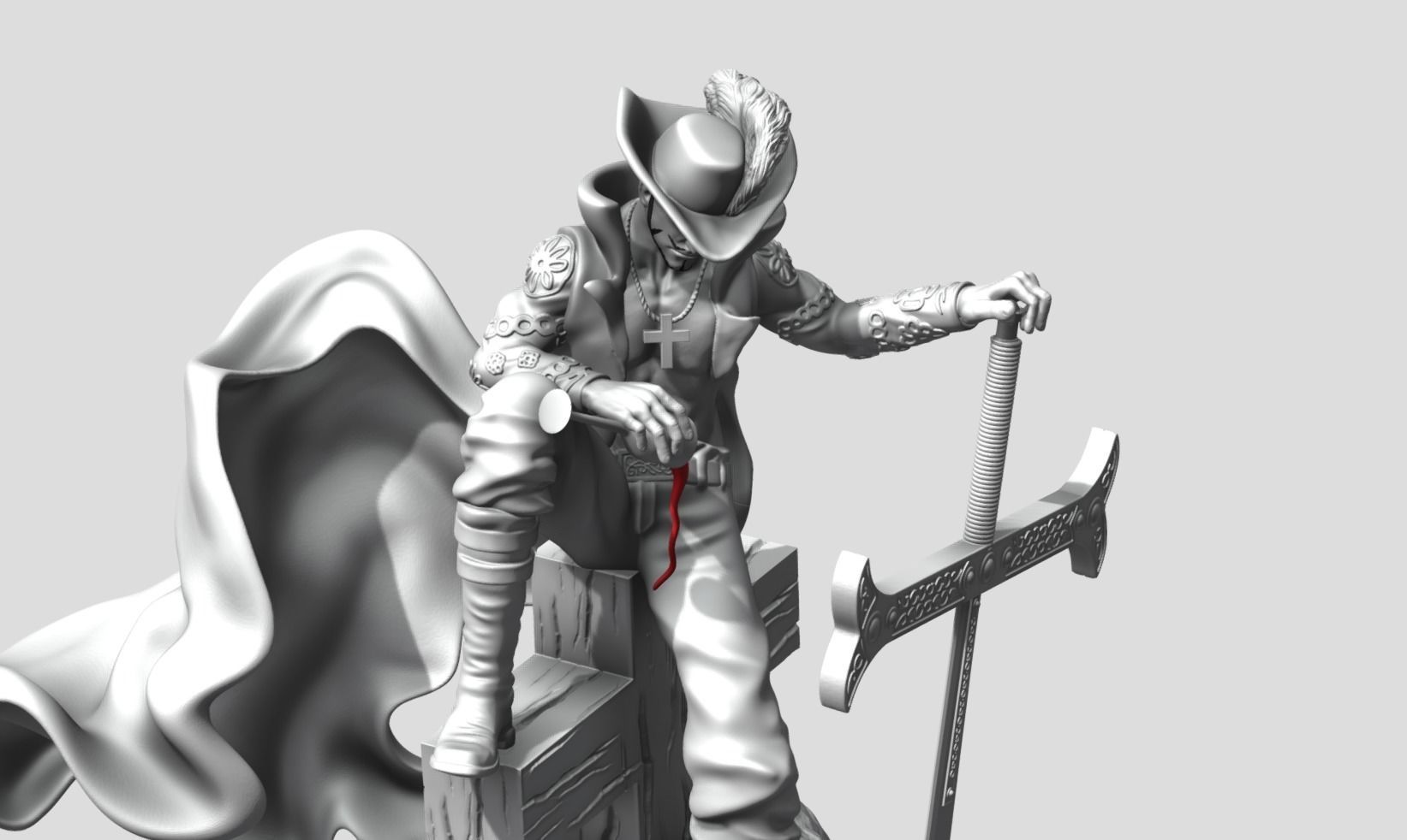 DRACULE MIHAWK ONE PIECE - 3D PRINTING 3D model 3D printable | CGTrader