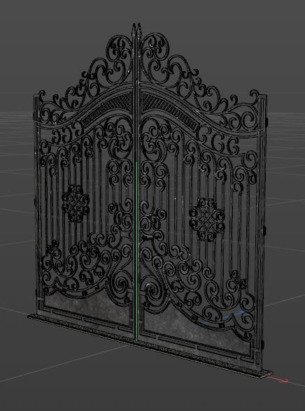 Wrought Iron Gate free 3D model | CGTrader
