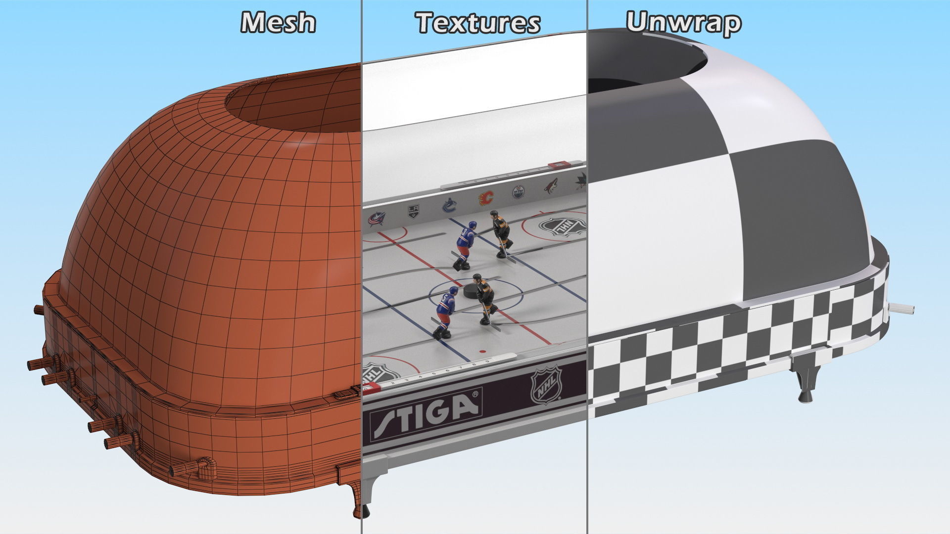 Stiga Stanley Cup Table Hockey with Game Stand Dome 3D model | CGTrader