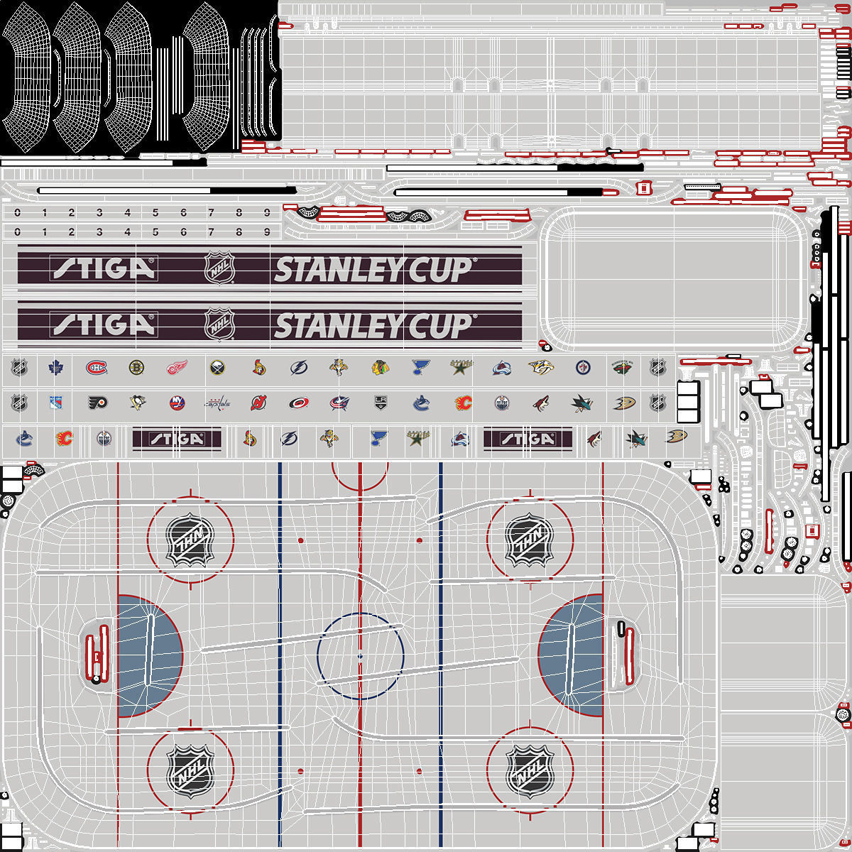 Stiga Stanley Cup Table Hockey with Game Stand Dome 3D model | CGTrader
