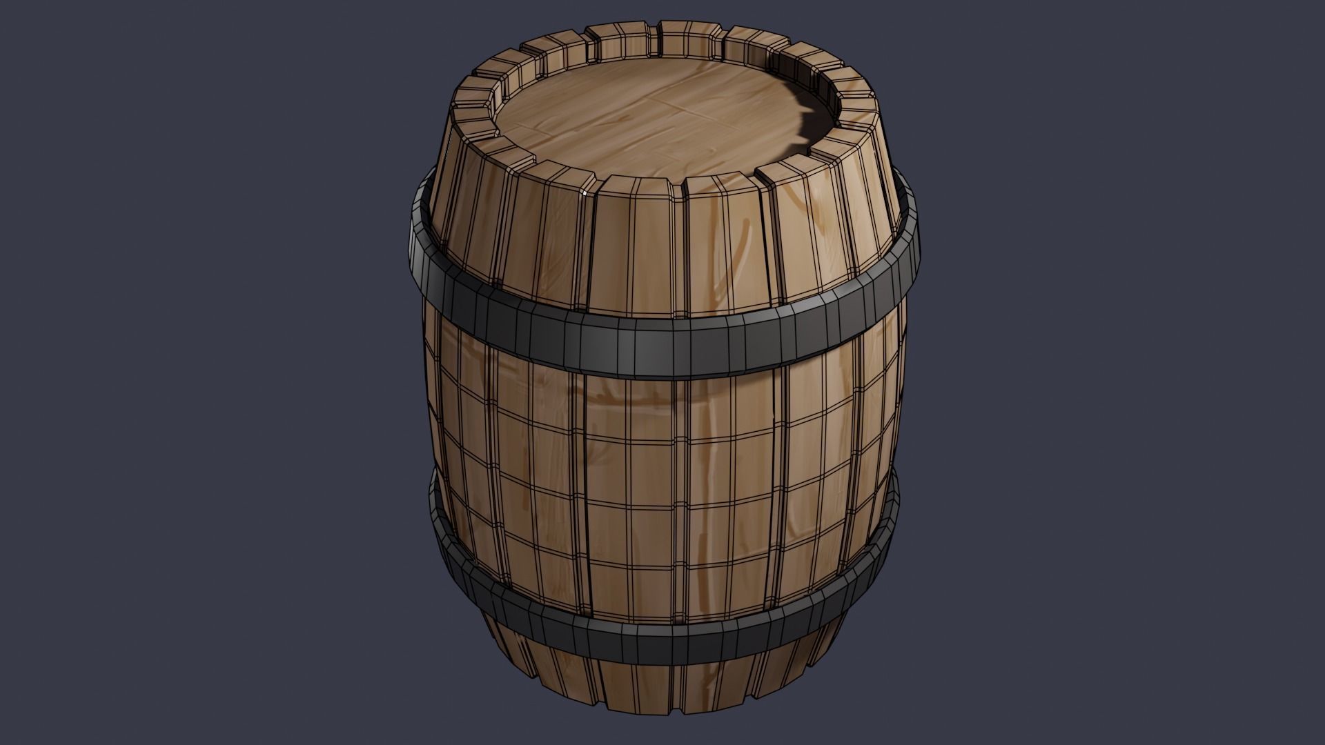 3D model Low-Poly Stylized Medieval barrel VR / AR / low-poly | CGTrader