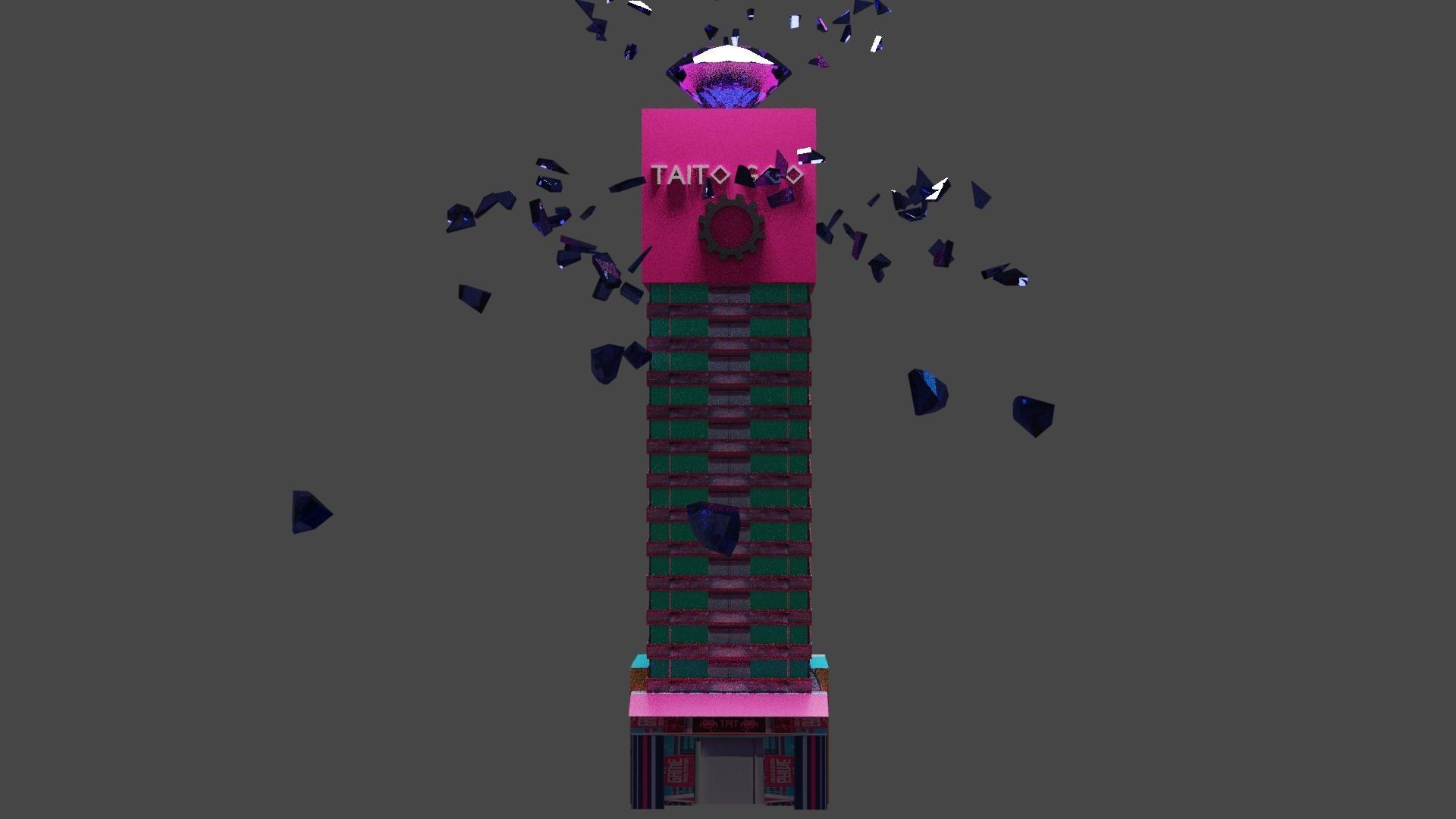 modern building 3D model animated | CGTrader