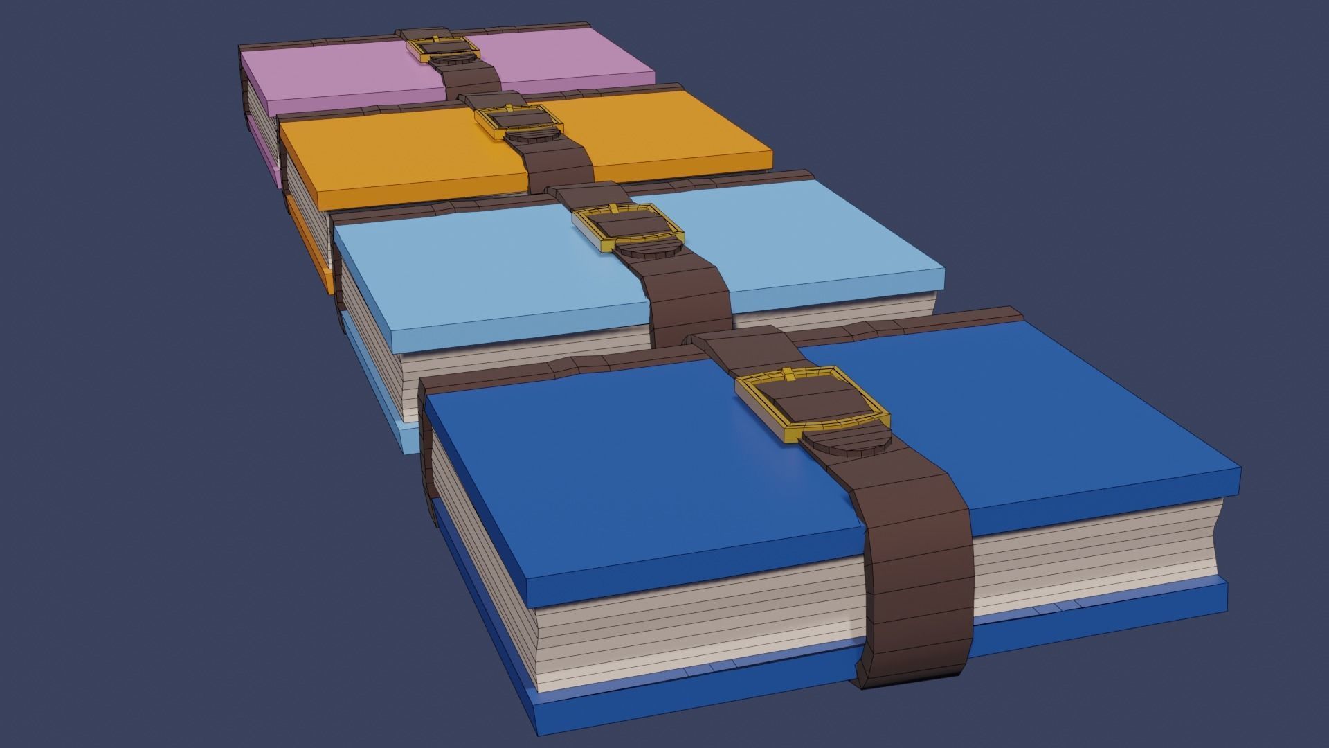 3D model Fantasy books - Low poly props model VR / AR / low-poly | CGTrader