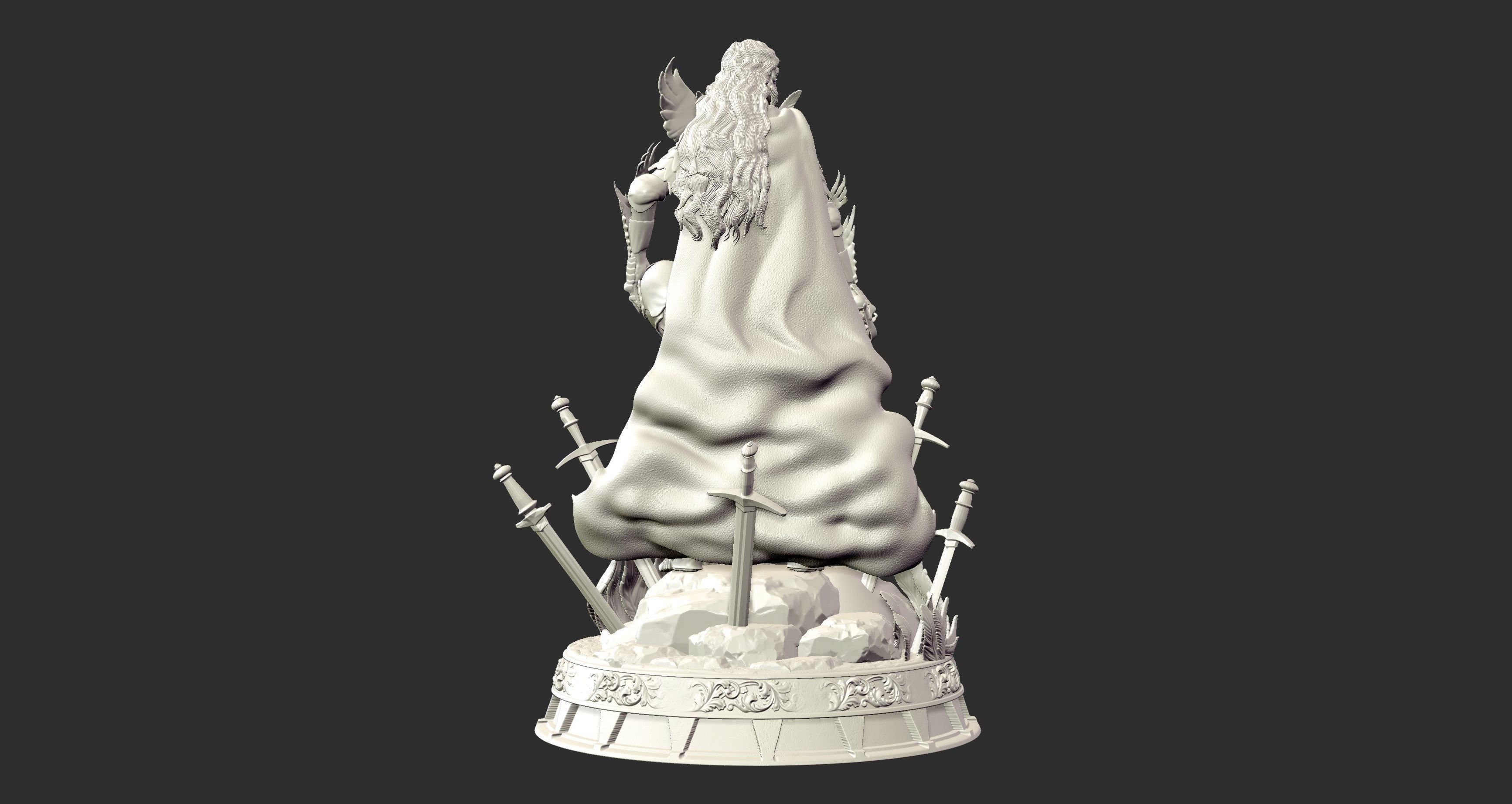 Griffith the White Hawk - Berserk 3d Print Statue 3D model 3D printable ...