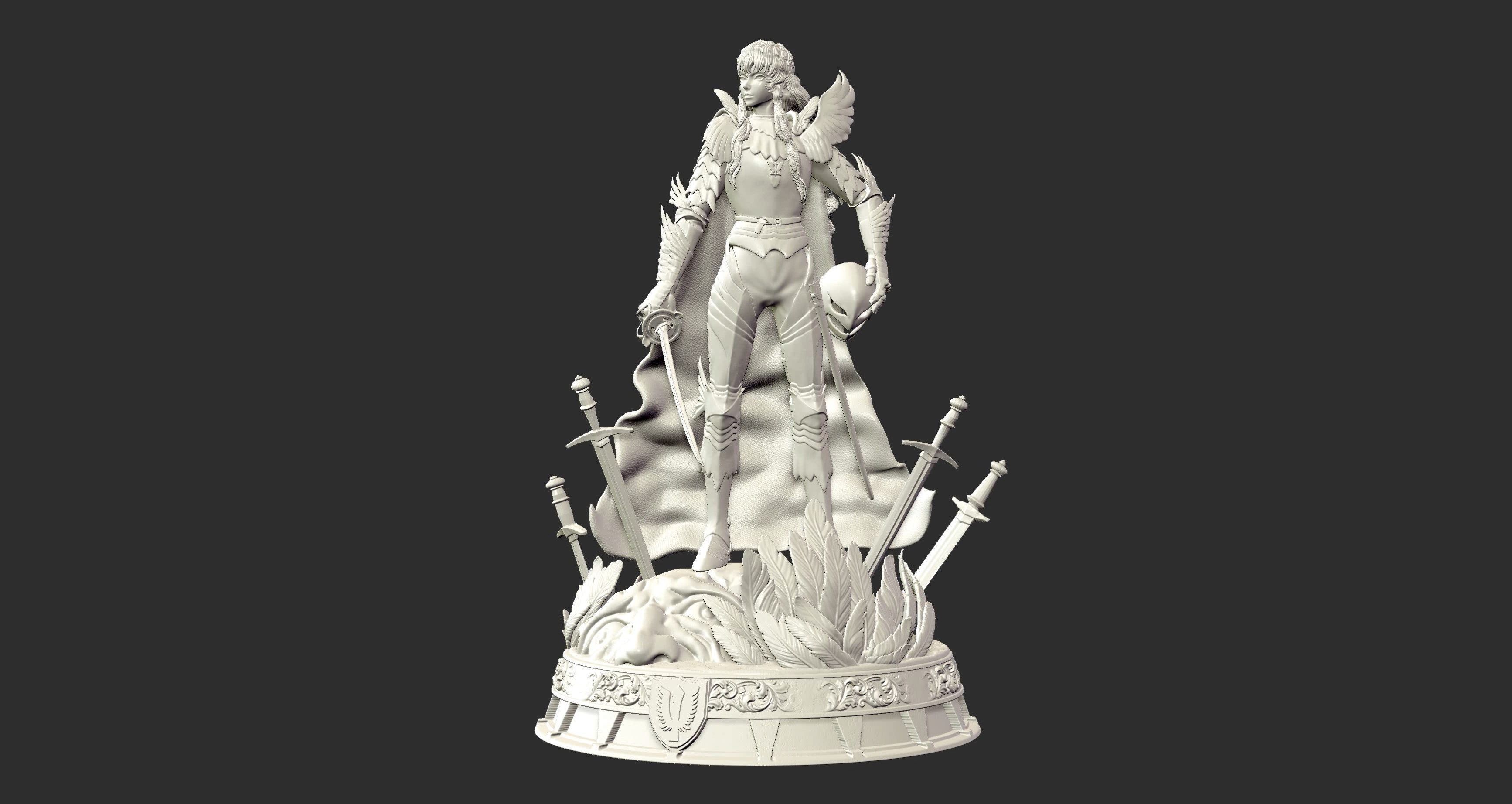 Griffith the White Hawk - Berserk 3d Print Statue 3D model 3D printable ...